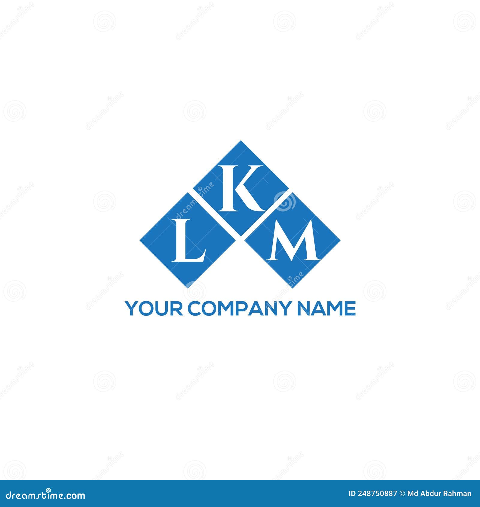 LKM Letter Logo Design on WHITE Background. LKM Creative Initials ...