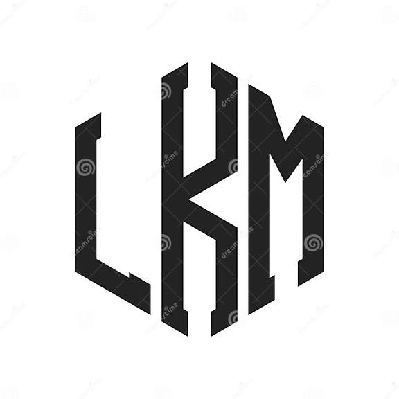 LKM Logo Design. Initial Letter LKM Monogram Logo Using Hexagon Shape ...