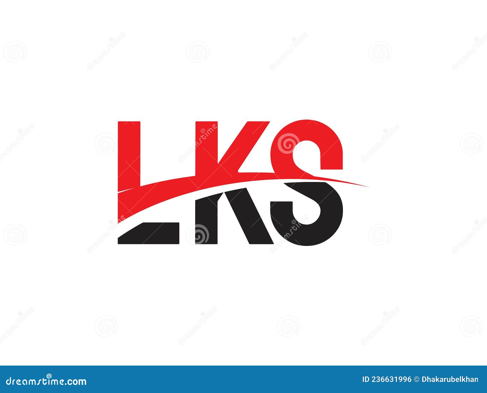 LKS Letter Initial Logo Design Stock Vector - Illustration of marketing ...
