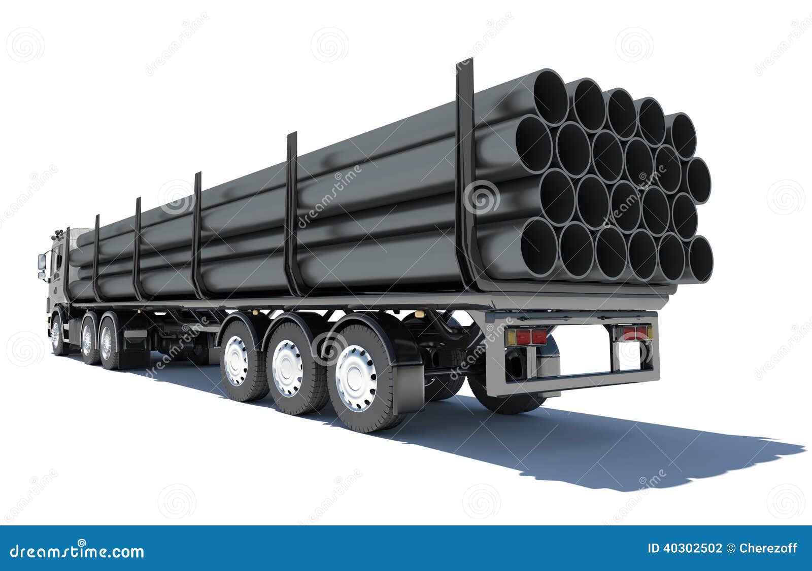 LKW, Der Rohr Transportiert Stock Abbildung - Illustration von arbeit ...