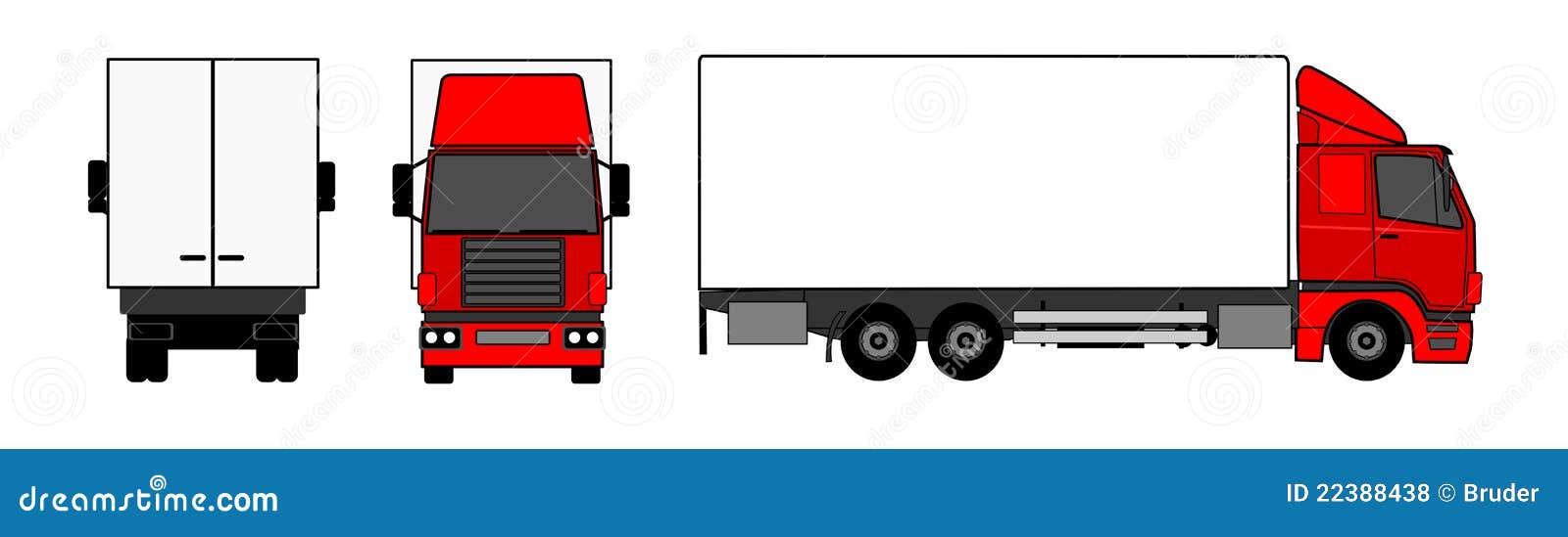 LKW-Vektor vektor abbildung. Illustration von ladung - 22388438