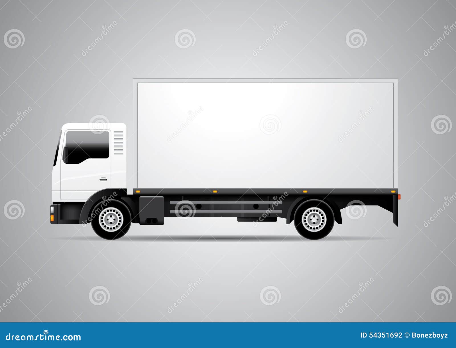 LKW - Vektor-Illustration vektor abbildung. Illustration von kurier ...