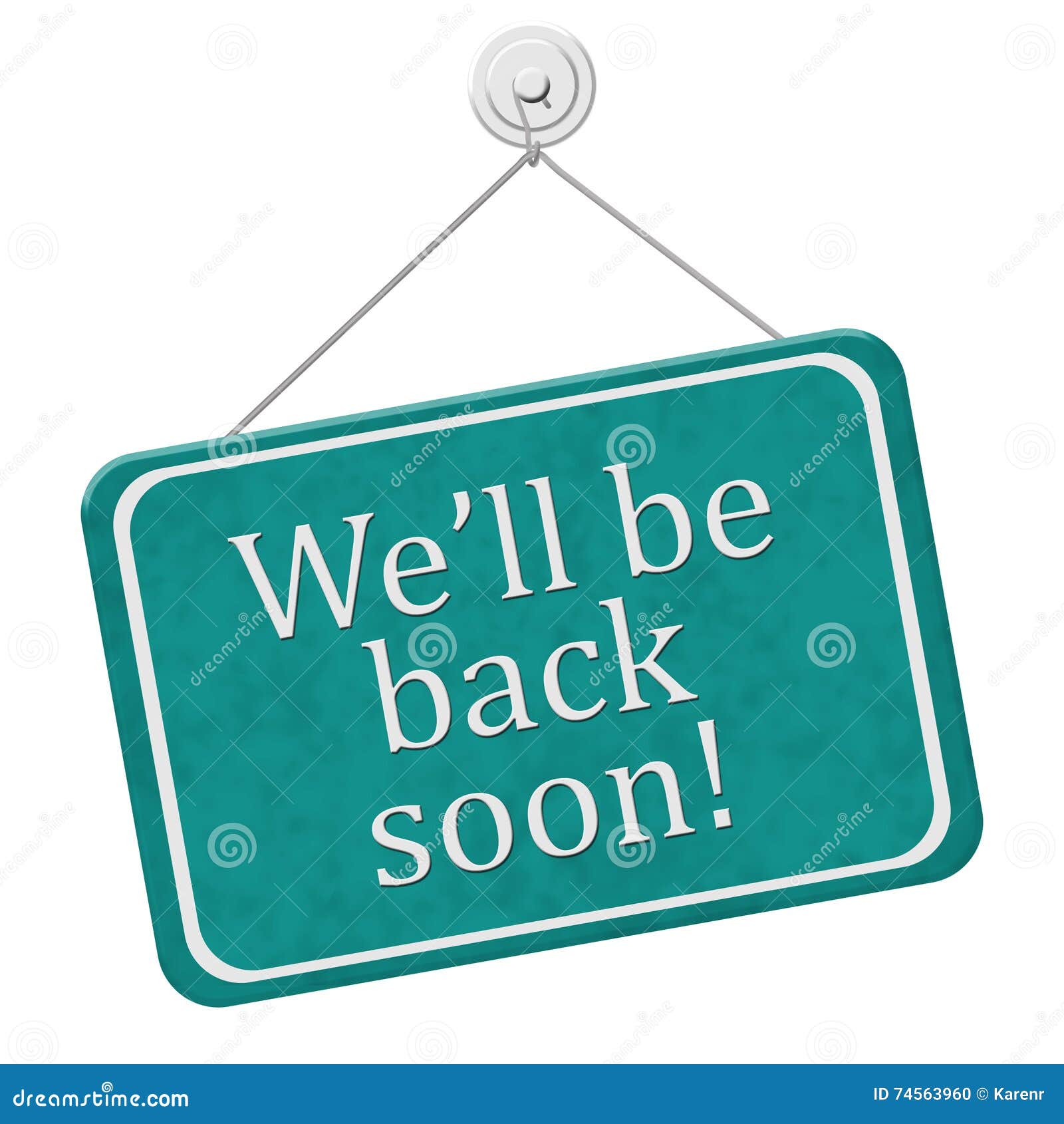 We`ll Be Back Soon Sign stock photo. Image of retail - 74563960
