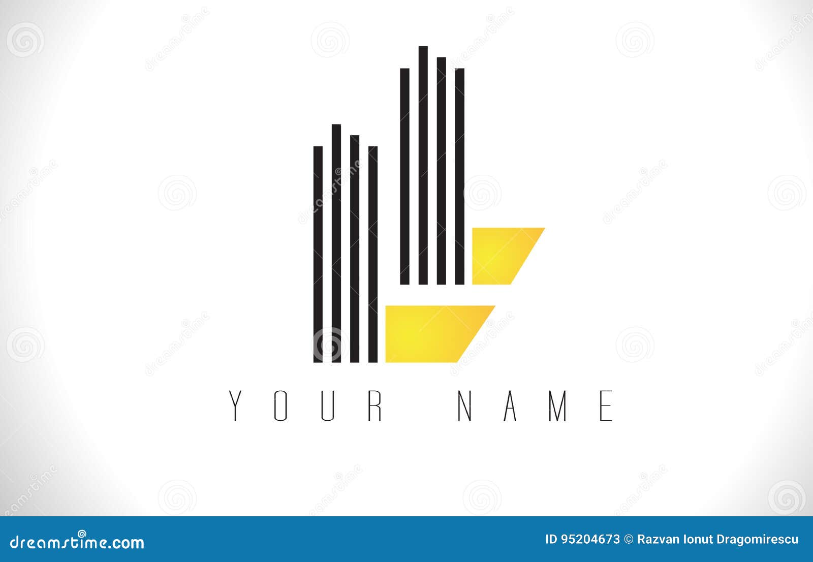 LL Black Lines Letter Logo. Creative Line Letters Vector Templat Stock ...