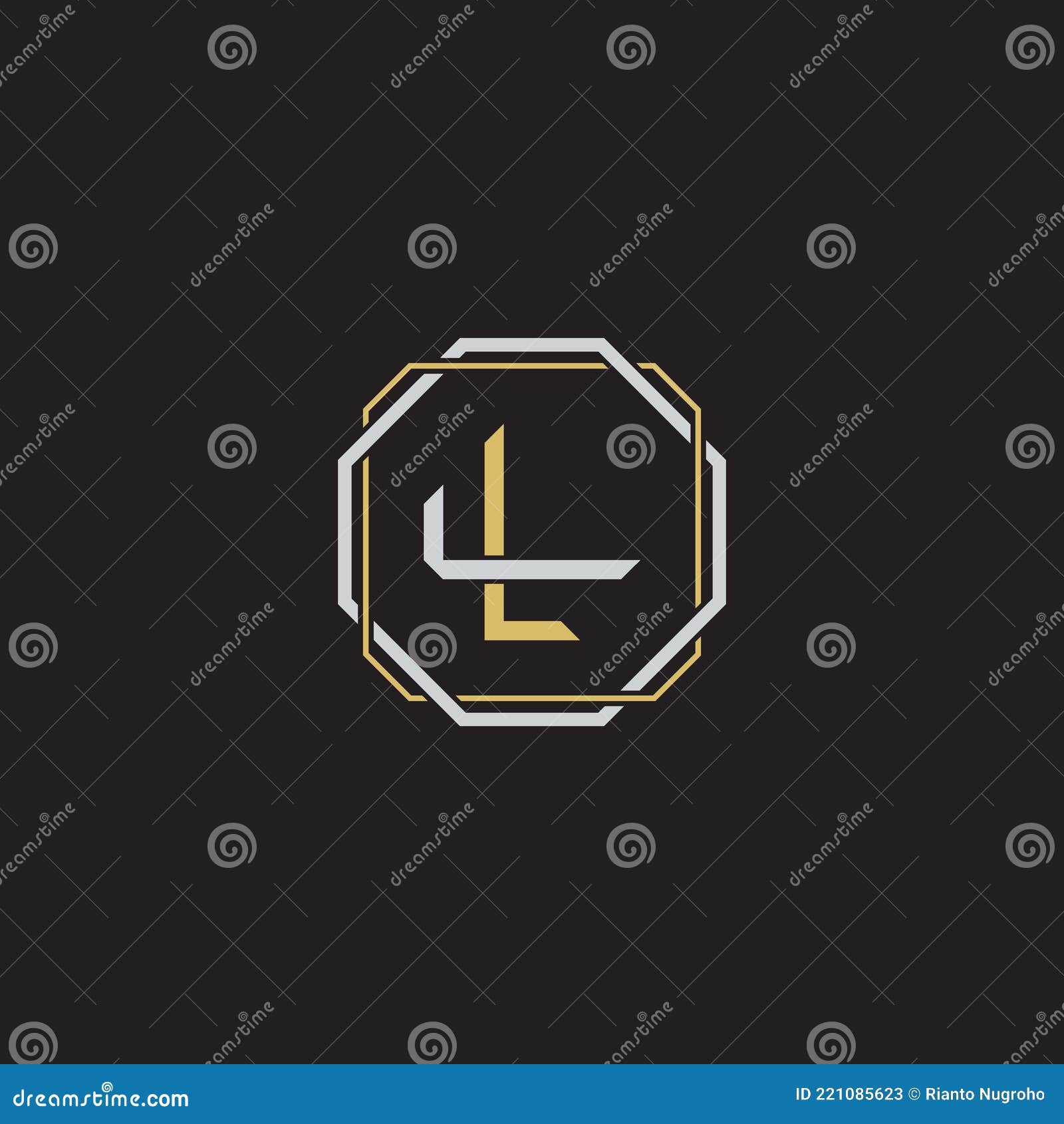 LL Initial Letter Overlapping Interlock Logo Monogram Line Art Style ...