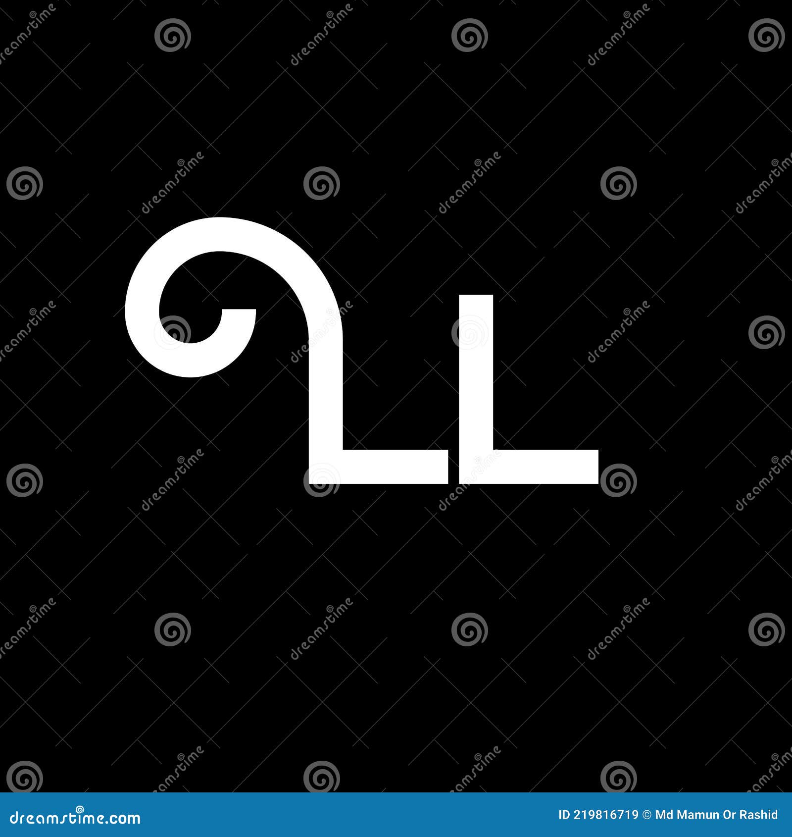 LL Letter Logo Design. Initial Letters LL Logo Icon. Abstract Letter LL ...