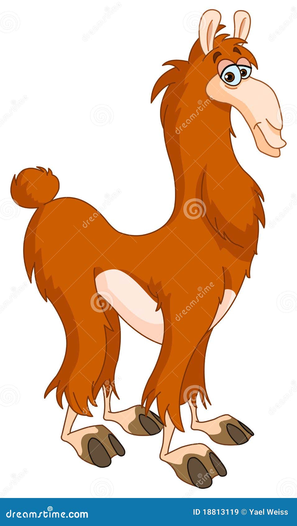 Llama stock vector. Illustration of comic, digital, camelid - 18813119