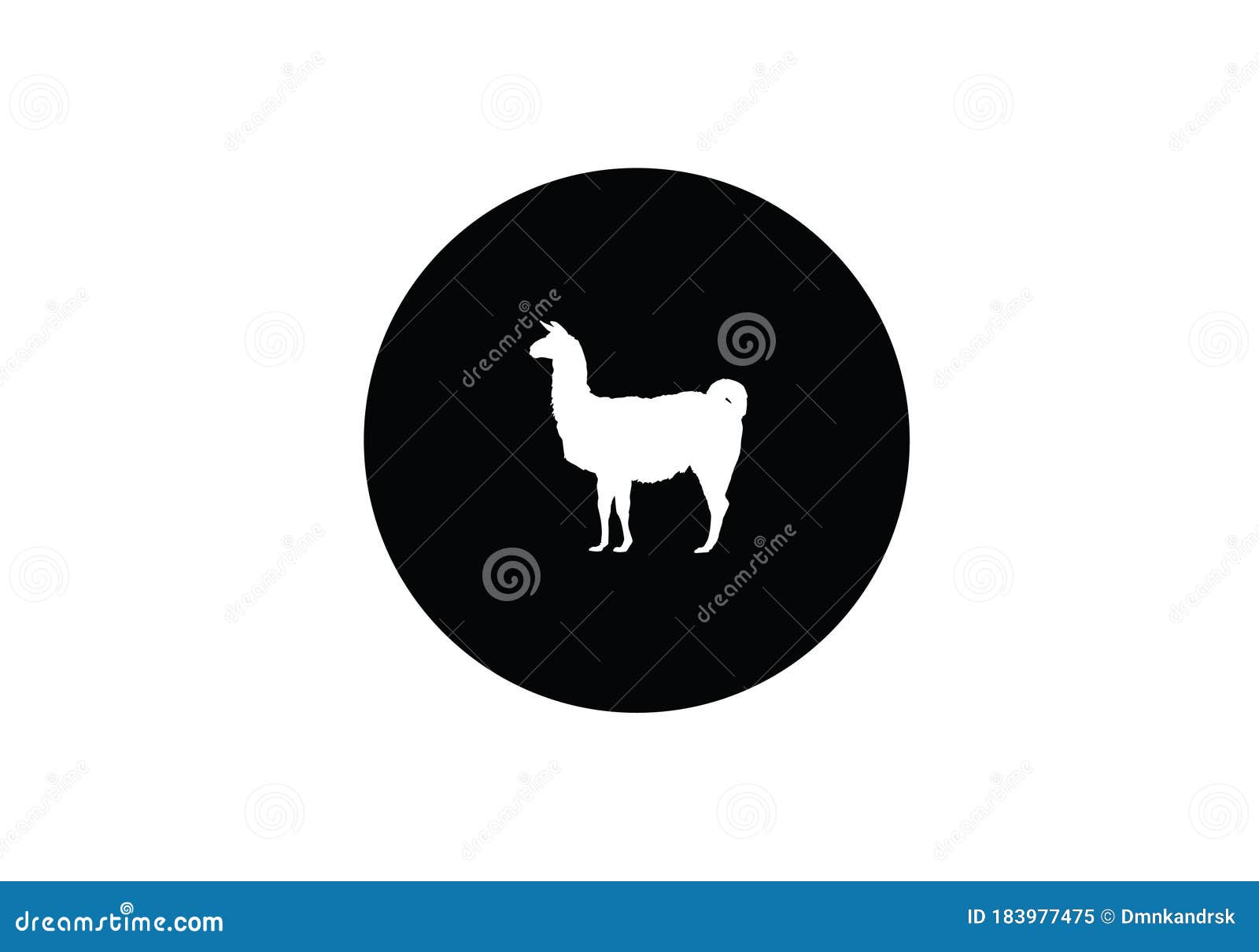 Llama animal symbol icon stock vector. Illustration of girl - 183977475