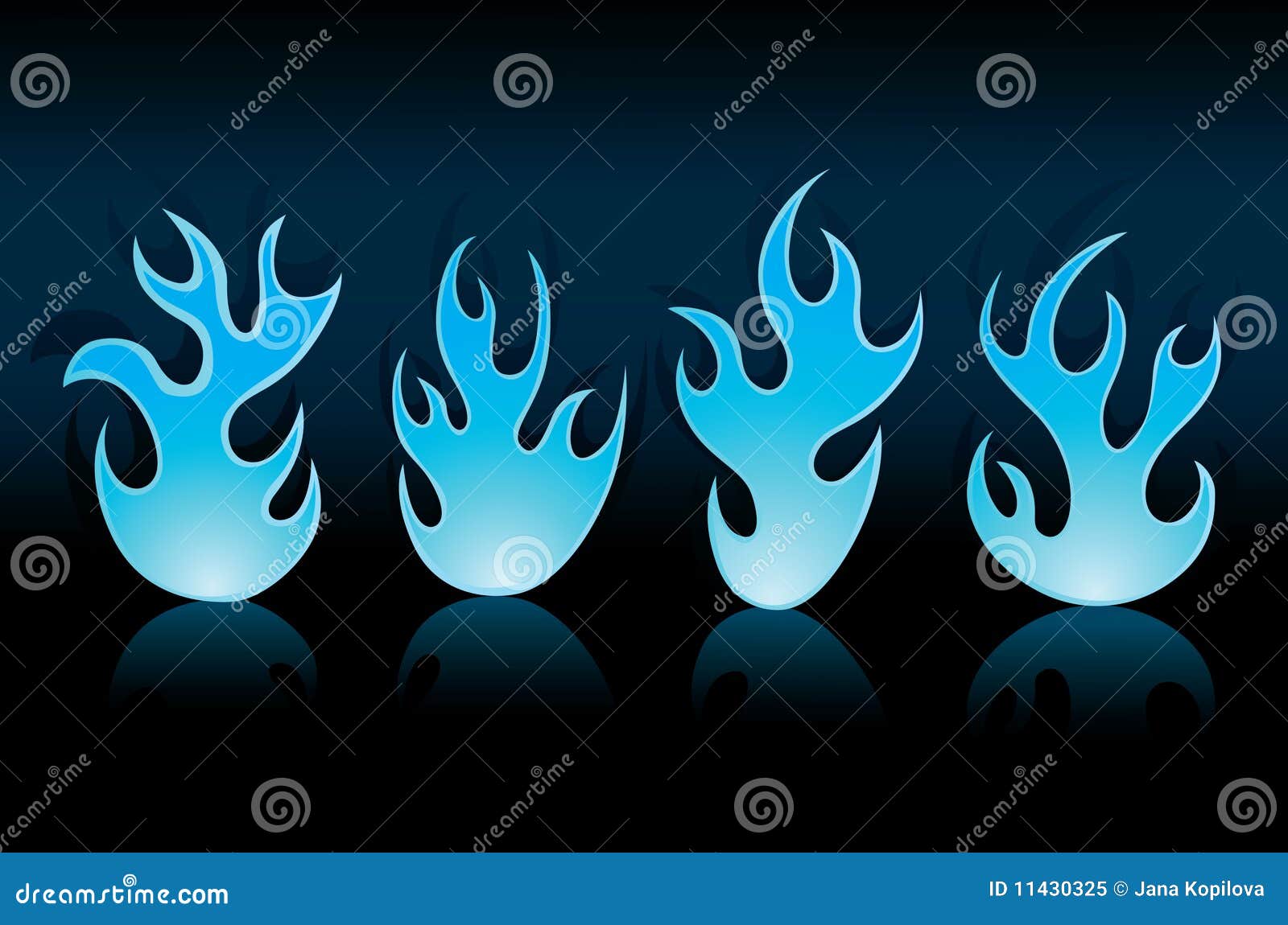 Llama azul ilustración del vector. Ilustración de modelo - 11430325