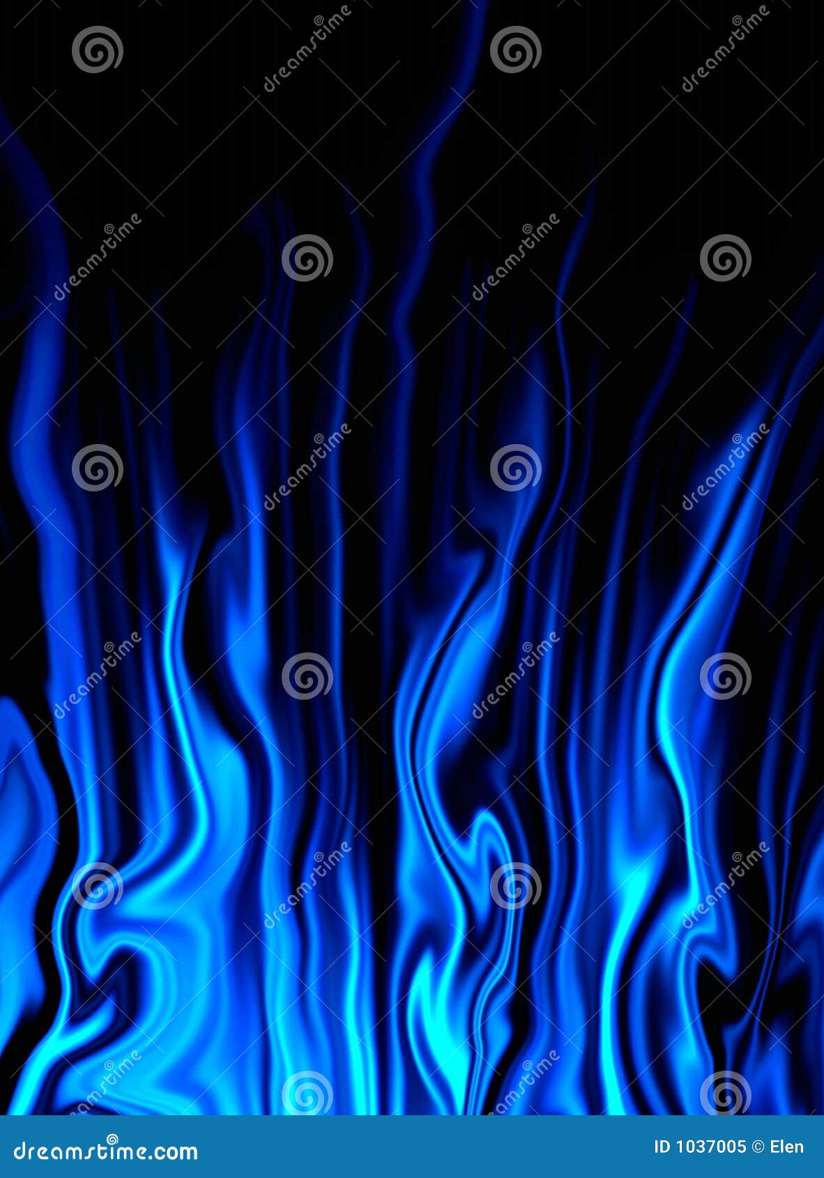 Llama azul de la fantasía stock de ilustración. Ilustración de humo ...