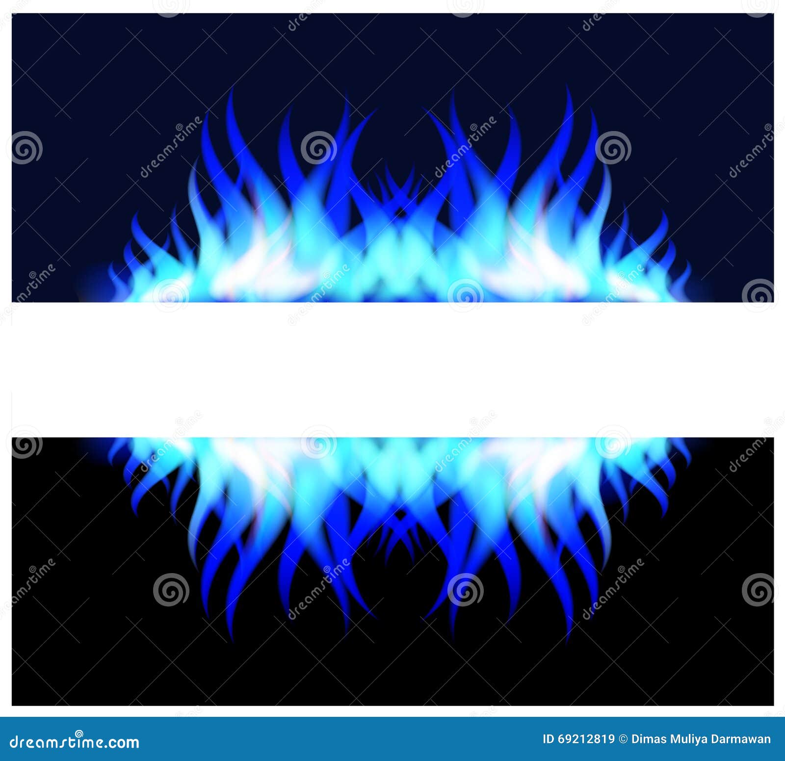 Llama Azul Del Fuego Stock de ilustración - Imagen: 69212819
