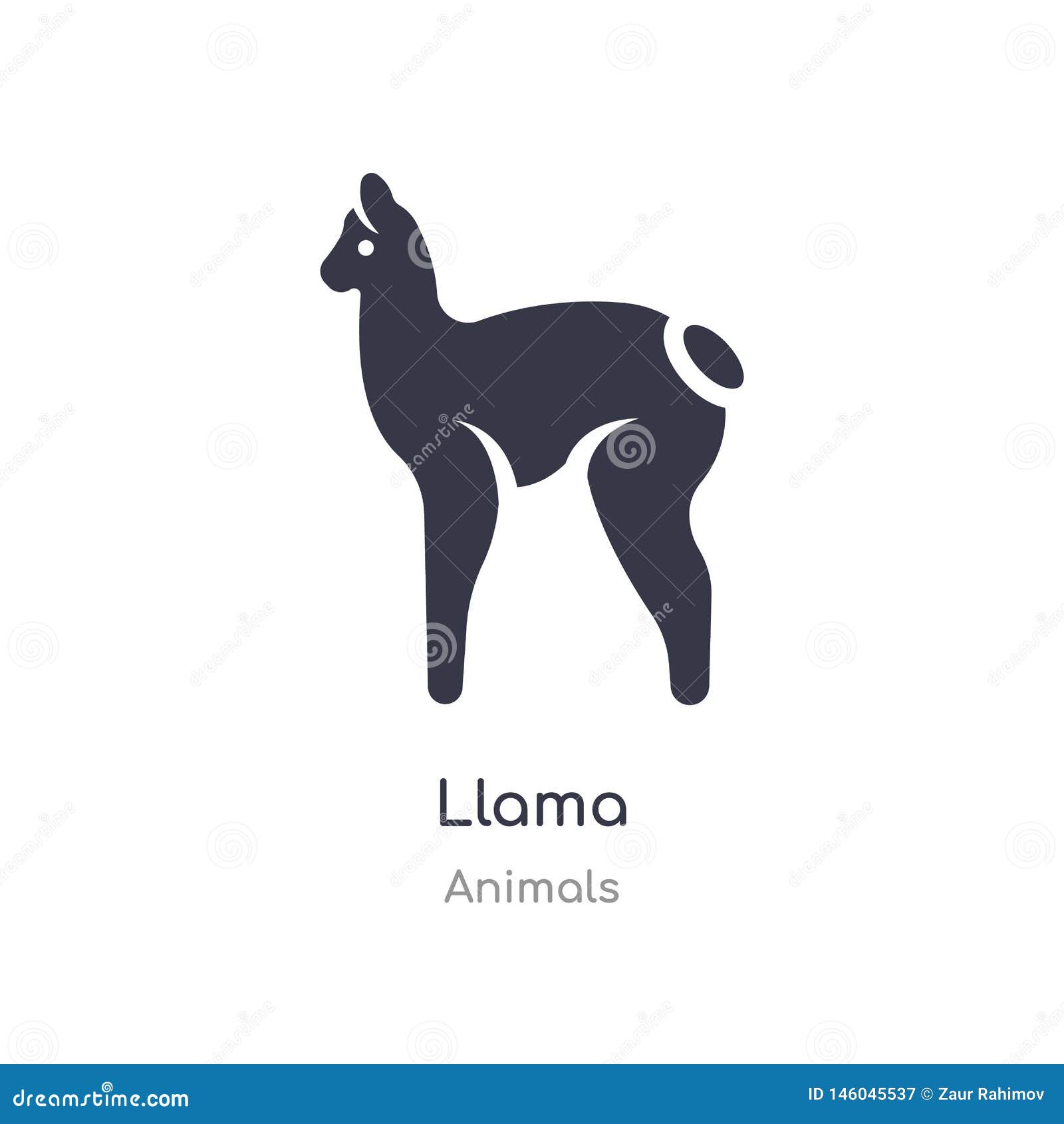 Llama Icon. Isolated Llama Icon Vector Illustration from Animals ...