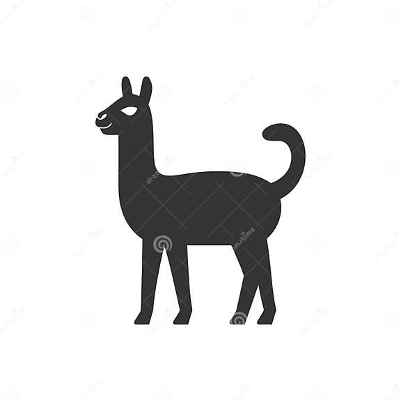 Llama icon stock vector. Illustration of white, glama - 293140118