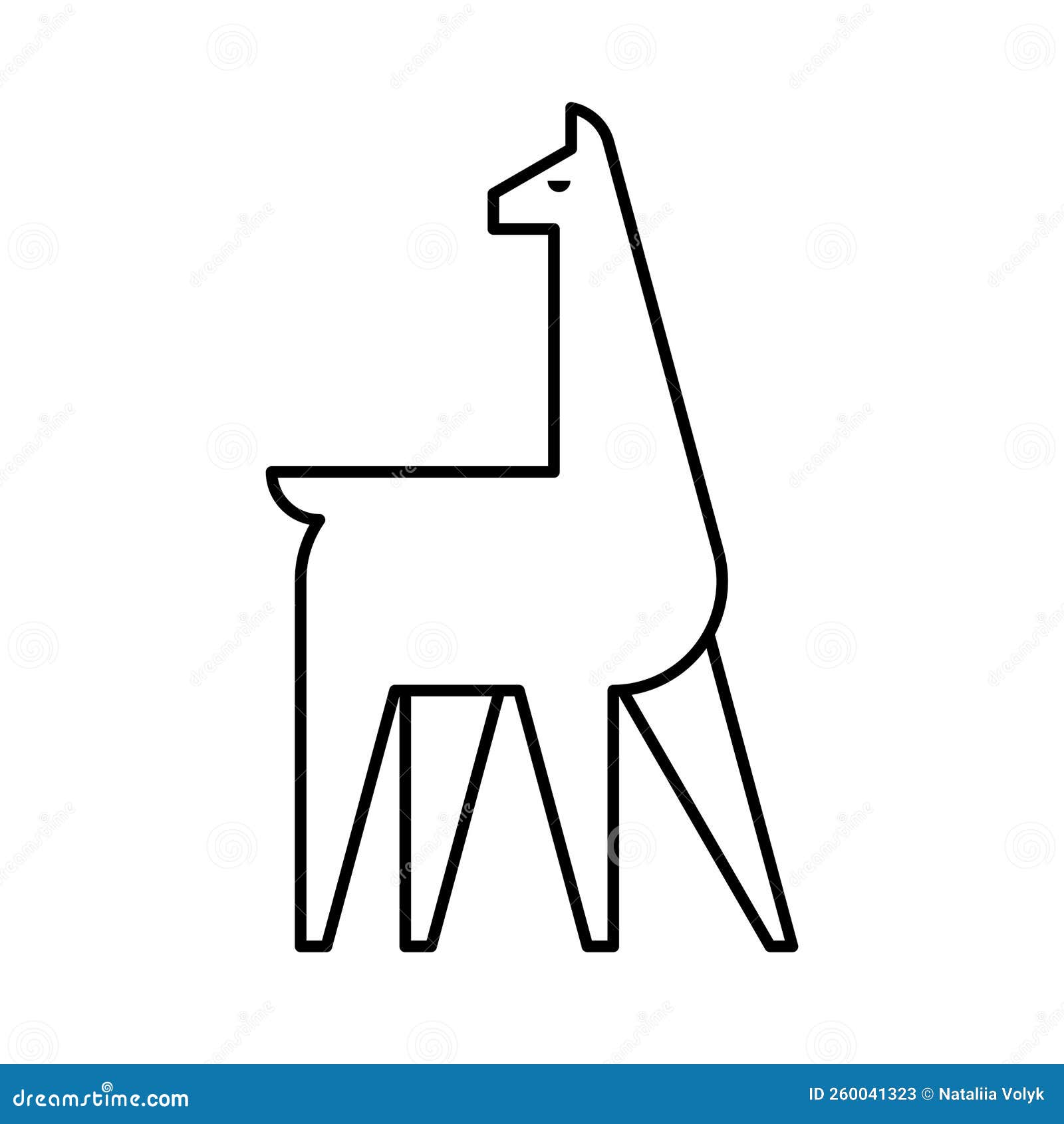 Llama Logo stock vector. Illustration of mammal, symbol - 260041323