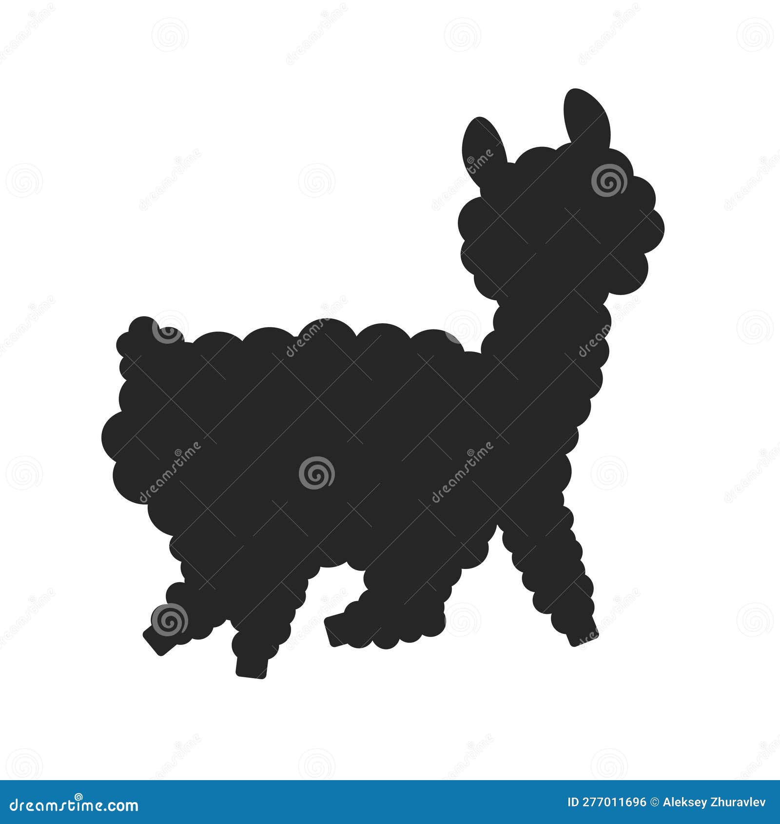 Llama Silhouette Vector. Best Llama Icon Vector Illustration EPS Stock ...