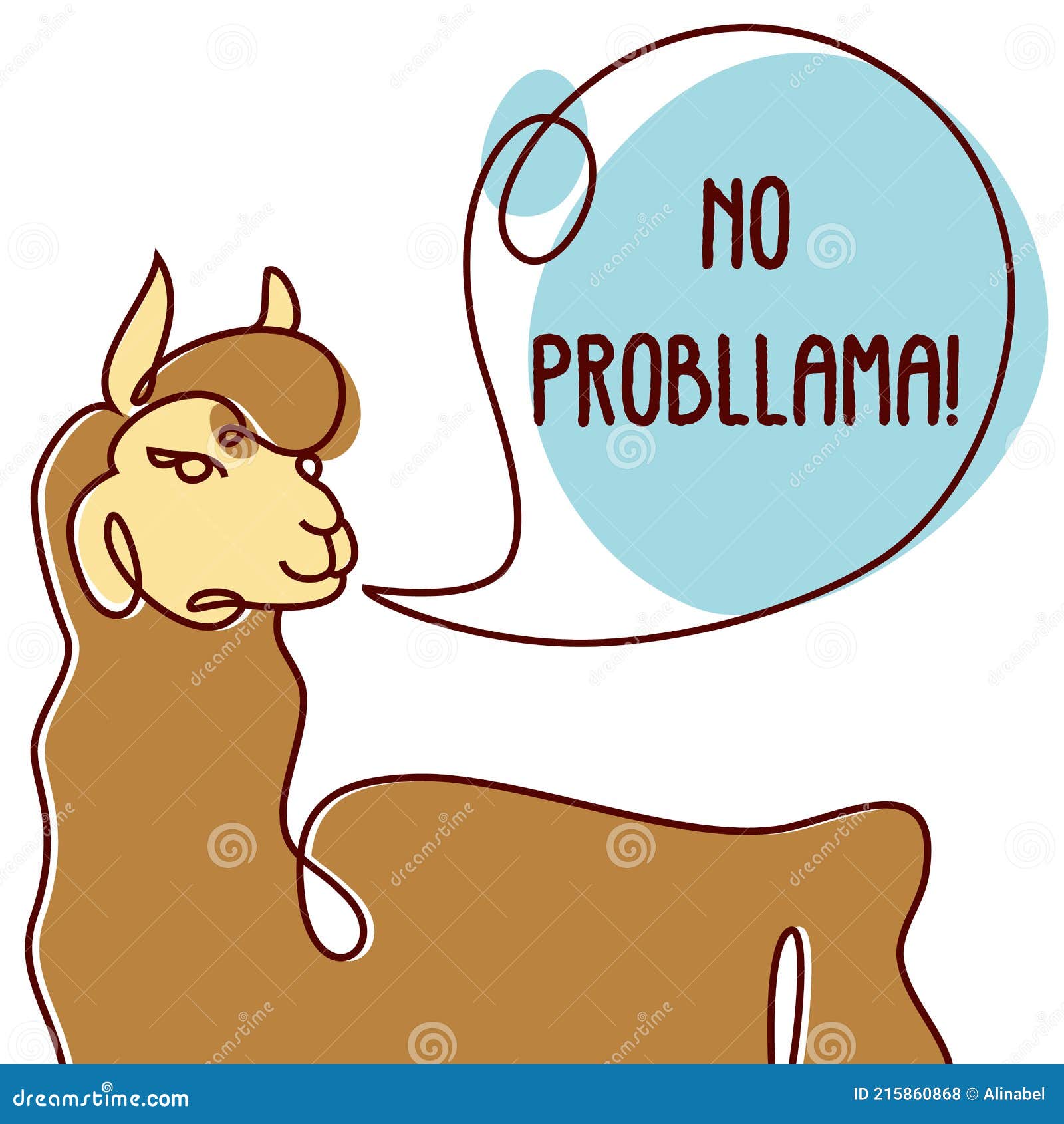Llama sketch. No probllama stock vector. Illustration of line - 215860868