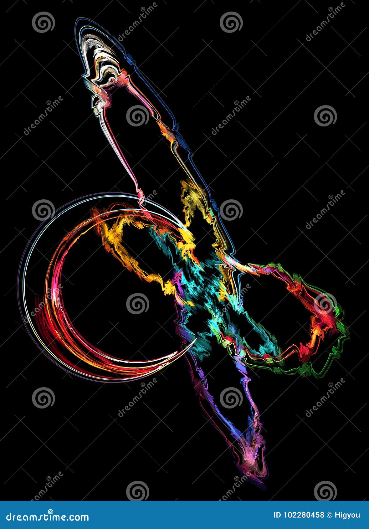 Llama Trace Crescent Del Color Stock de ilustración - Ilustración de ...