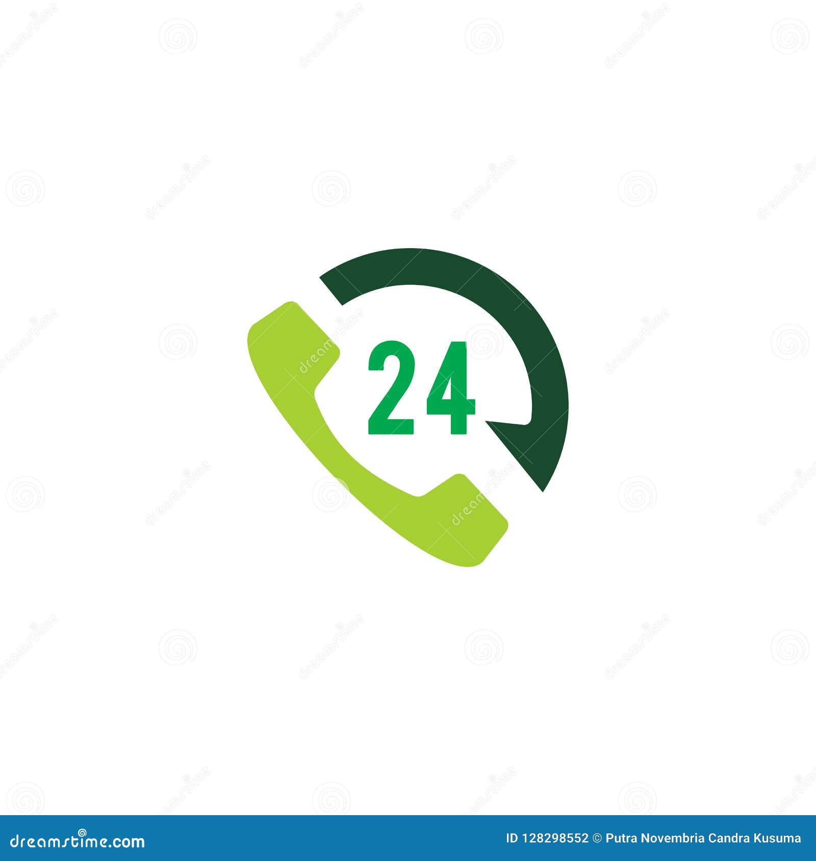 24 Llamadas Logo Icon Design De La Hora Ilustración del Vector ...