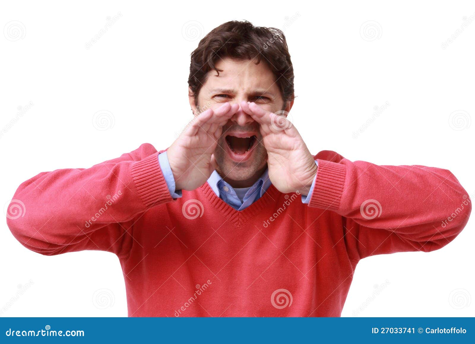 Llamando Al Hombre - Grito - Grito Imagen de archivo - Imagen de ...