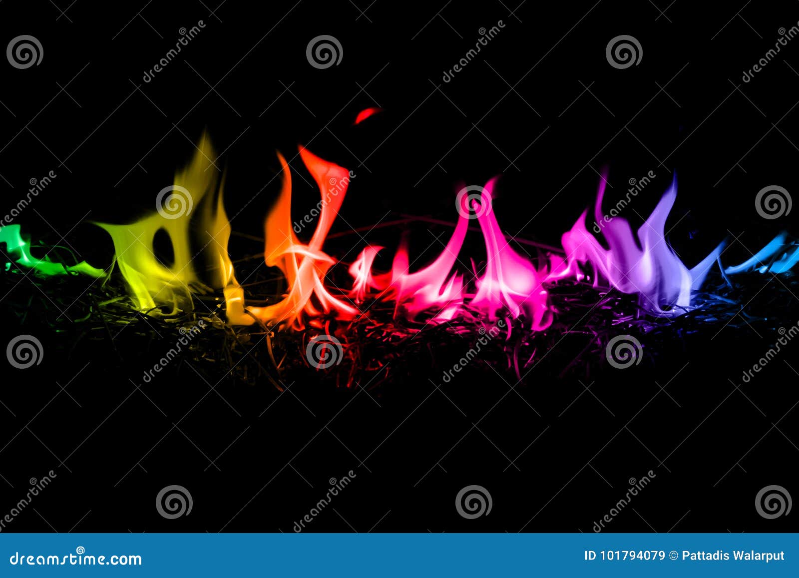 Llamas Abstractas Del Fuego Del Color Del Arco Iris Imagen de archivo ...