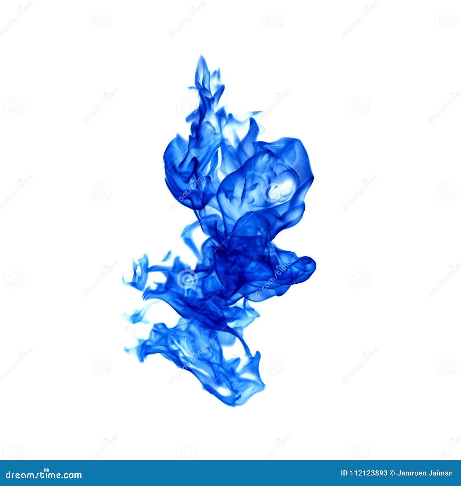 Llamas Azules Aisladas En El Fondo Blanco Imagen de archivo - Imagen de ...