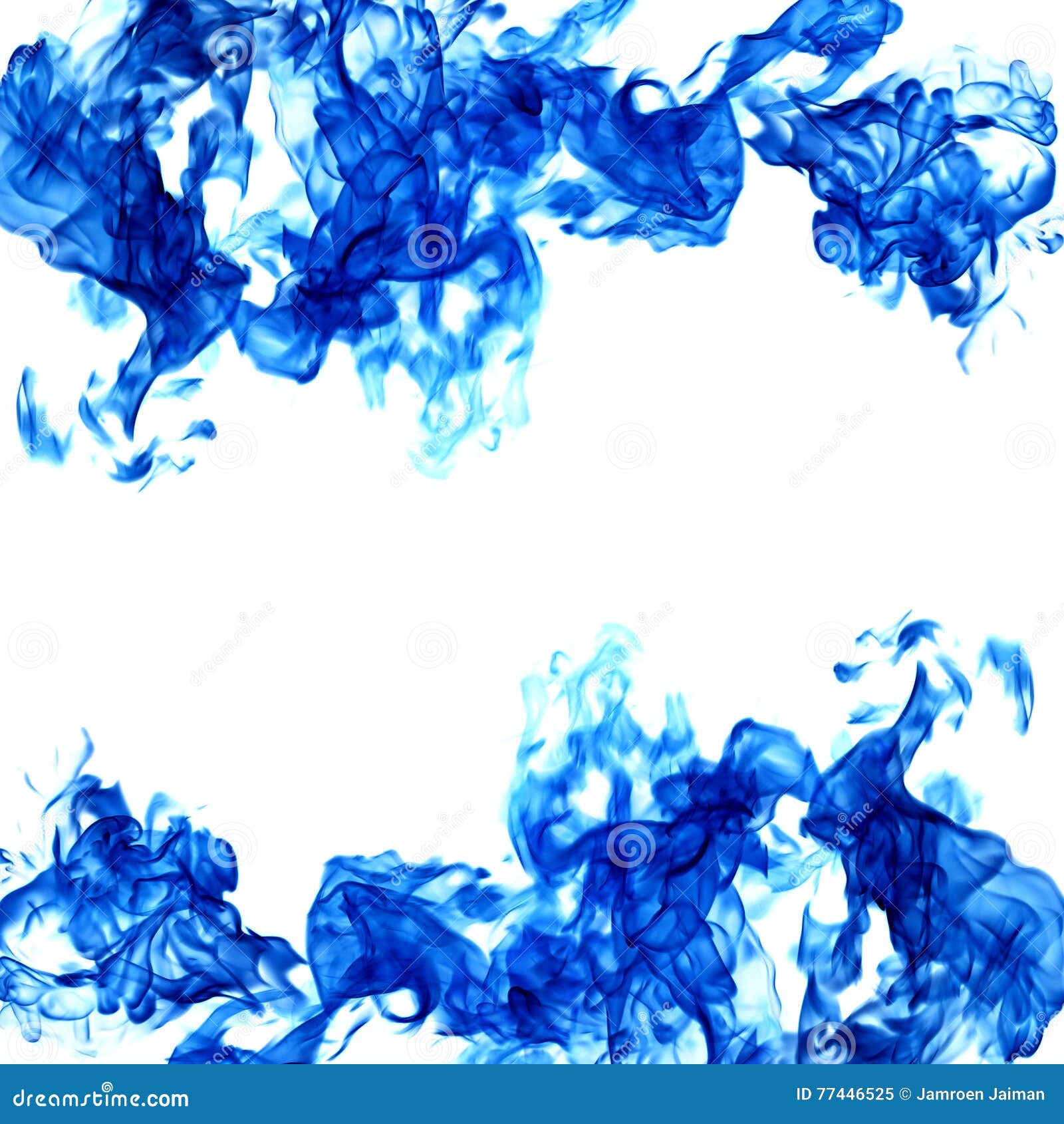 Llamas Azules Aisladas En El Fondo Blanco Imagen de archivo - Imagen de ...