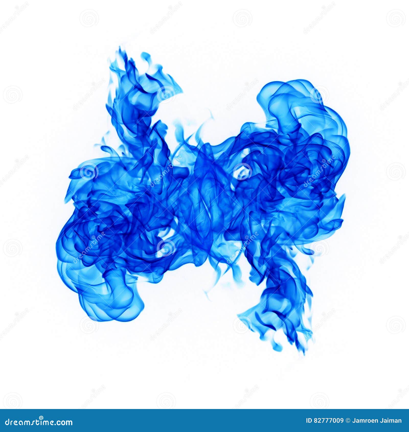 Llamas Azules Aisladas En El Fondo Blanco Imagen de archivo - Imagen de ...