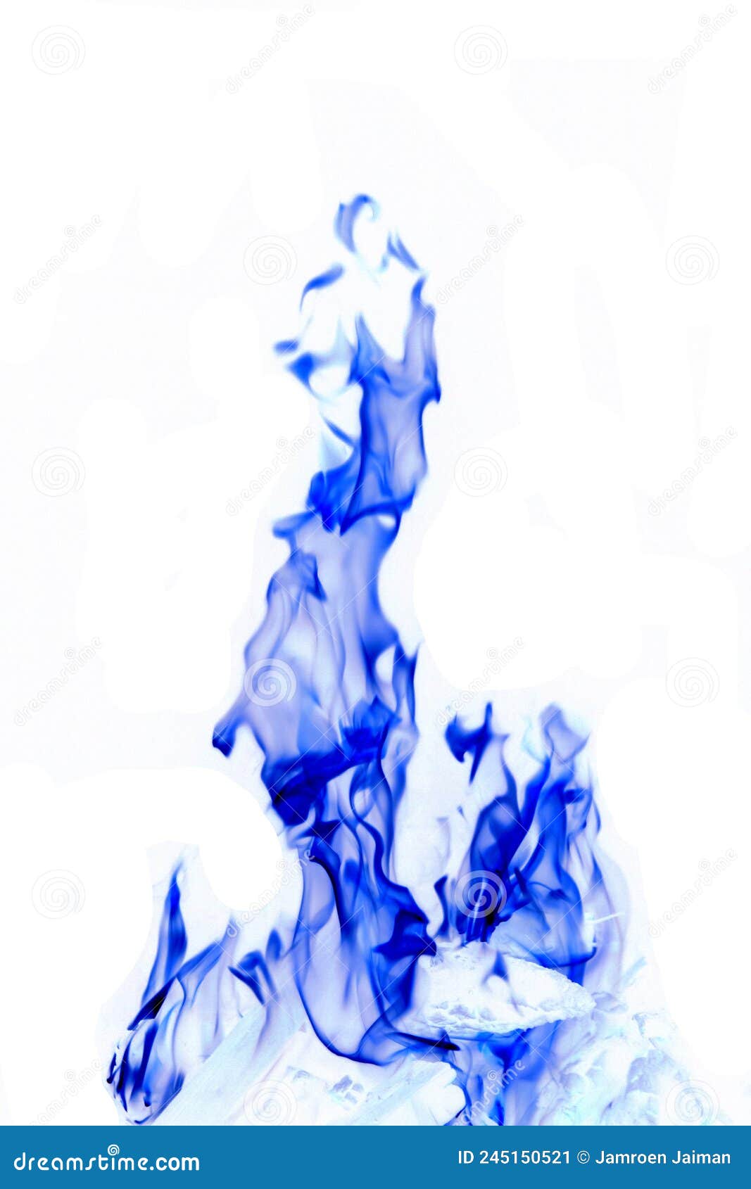 Llamas Azules Aisladas En Fondo Blanco Imagen de archivo - Imagen de ...