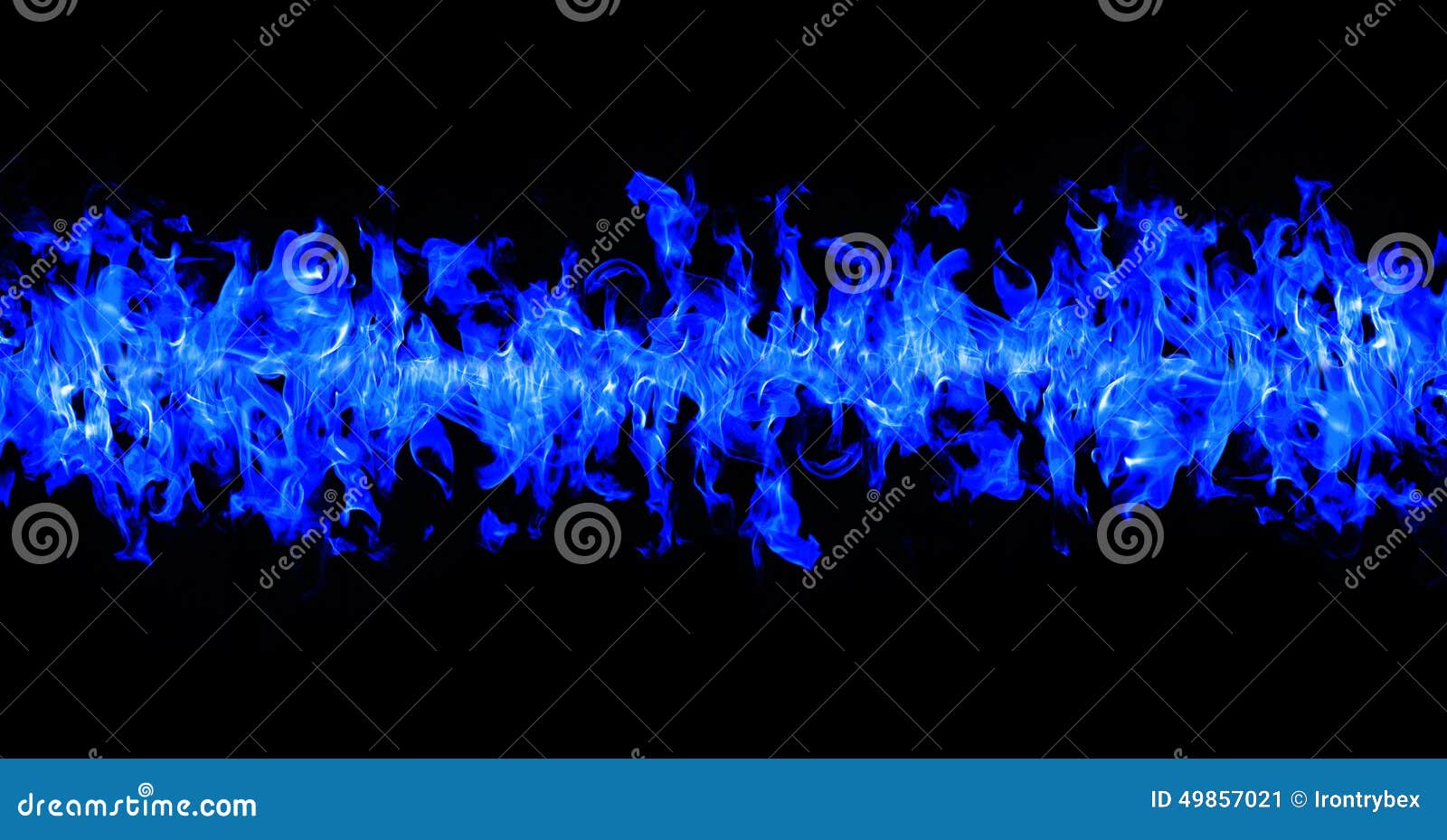 Llamas azules del fuego imagen de archivo. Imagen de negro - 49857021