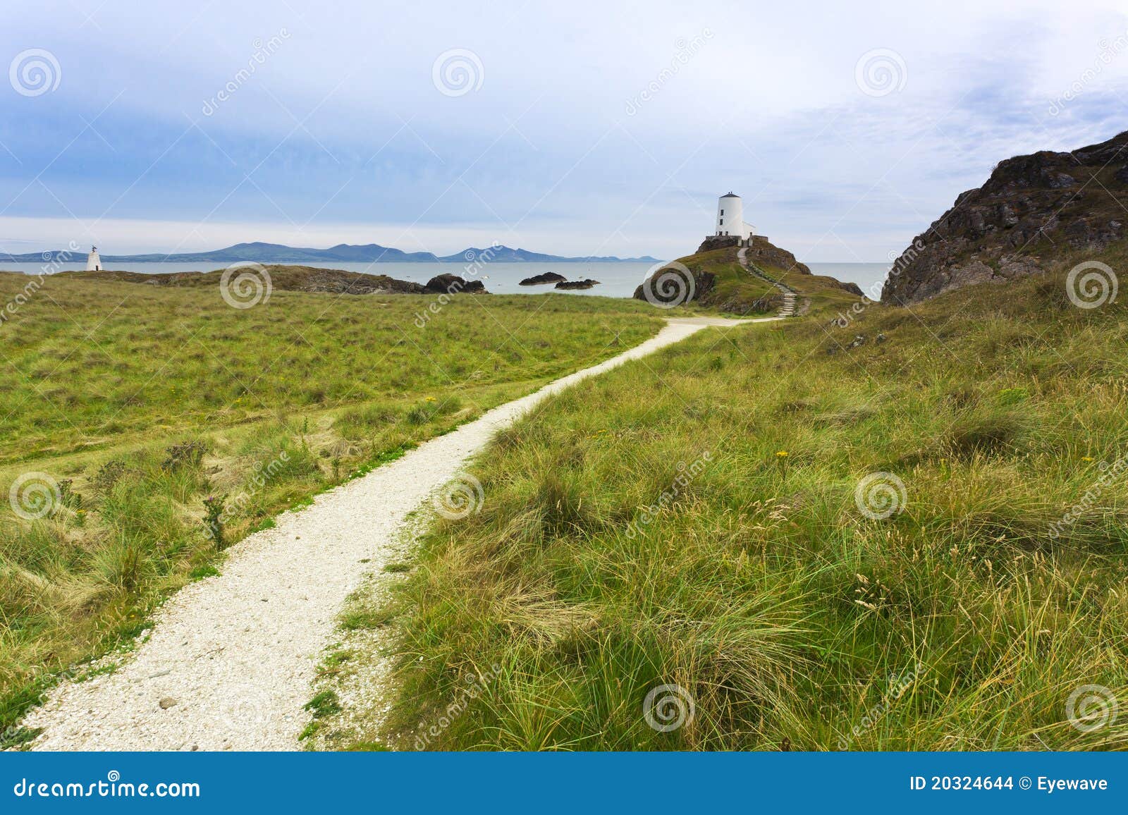 Llanddwyn Island Lighthouse, North Wales Stock Photo - Image of rocky ...