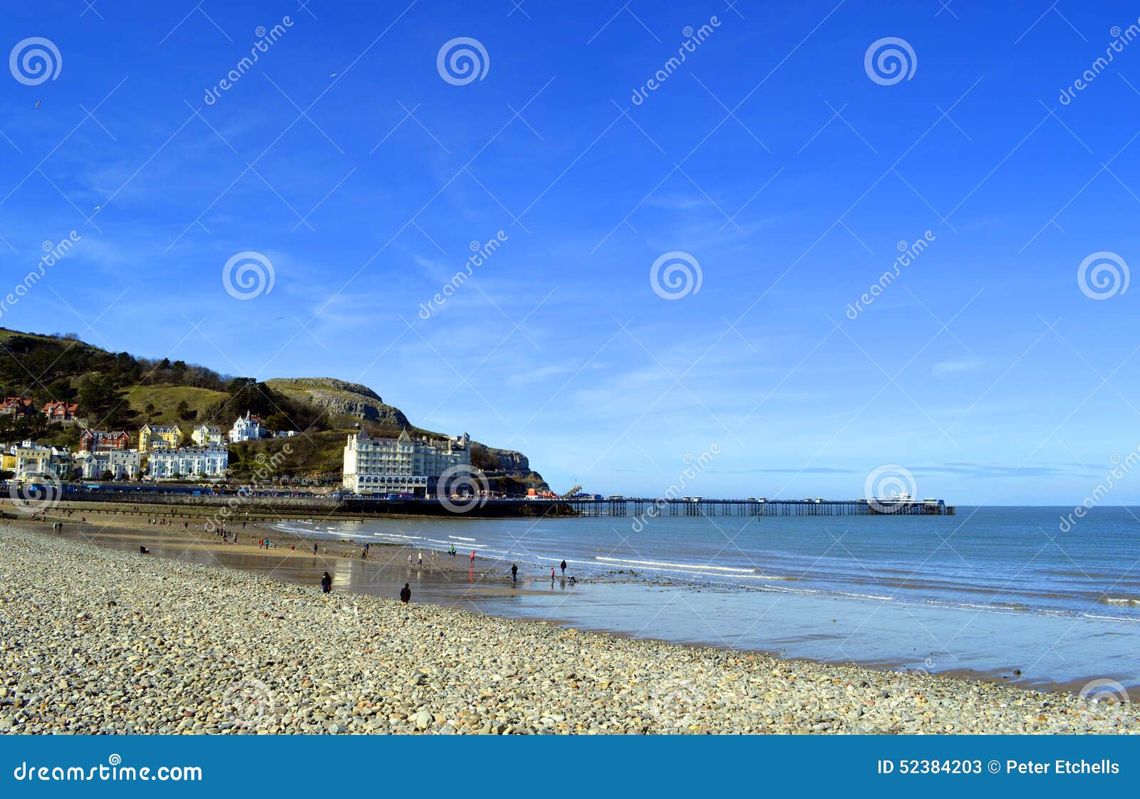 Llandudno North Shore Beach Stock Image - Image of peninsula, nature ...
