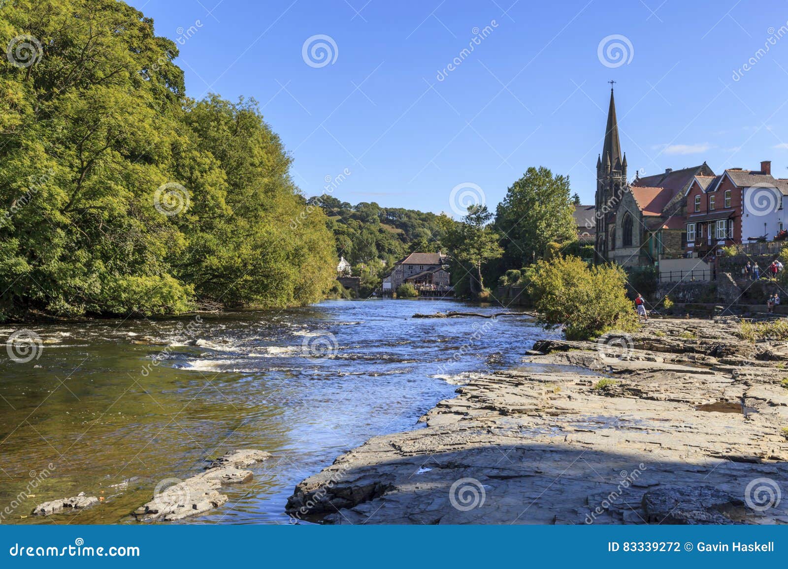 Llangollen and the River Dee Editorial Photography - Image of town ...