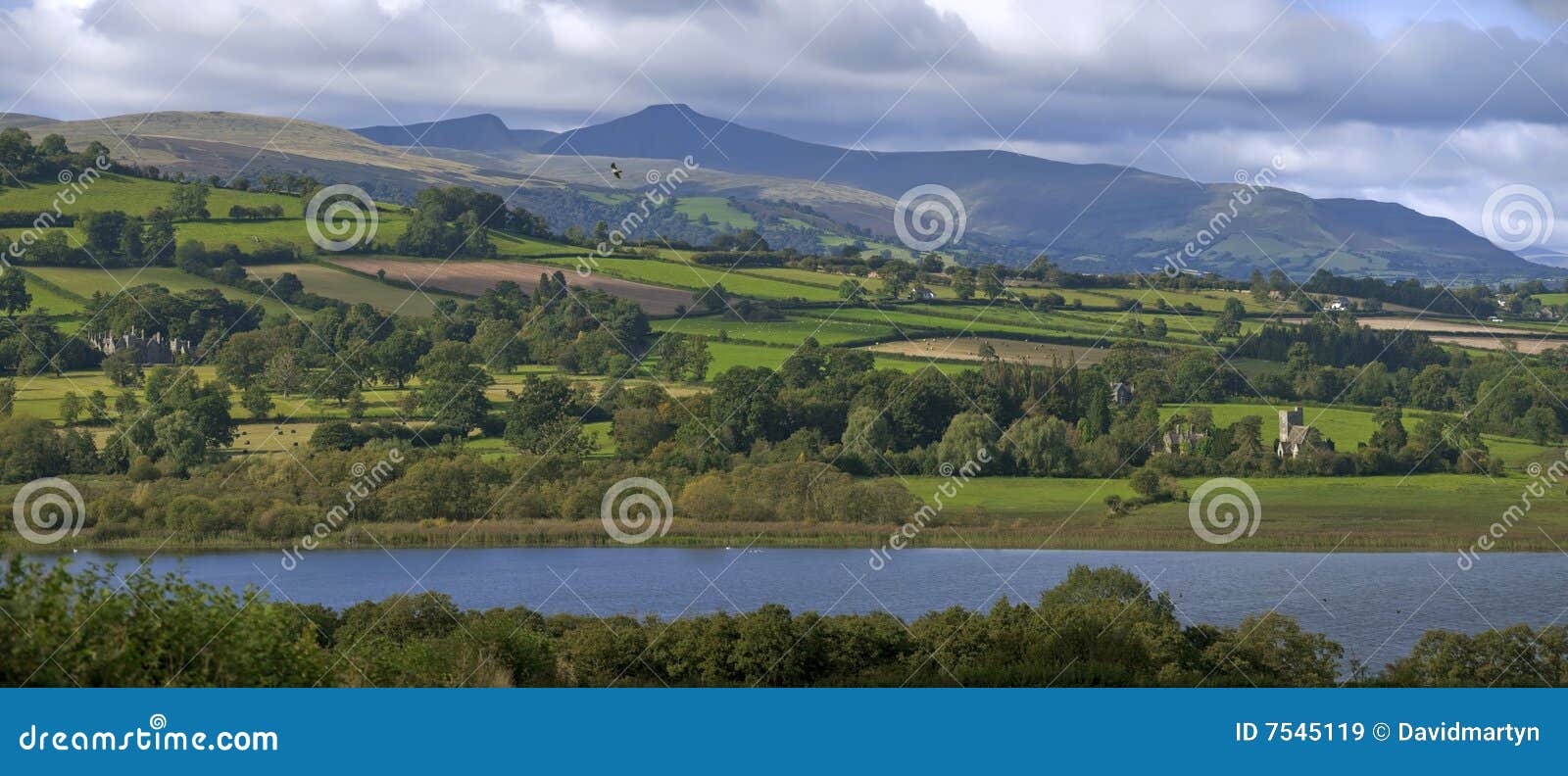 Llangorse lake stock image. Image of countryside, llyn - 7545119