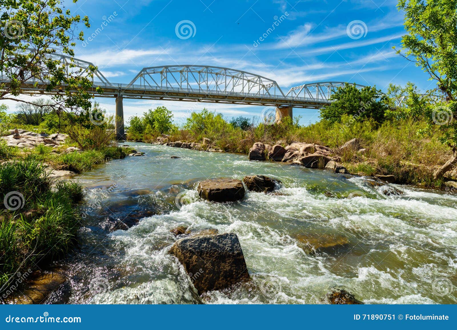 Llano Texas Bridge stock image. Image of river, country - 71890751