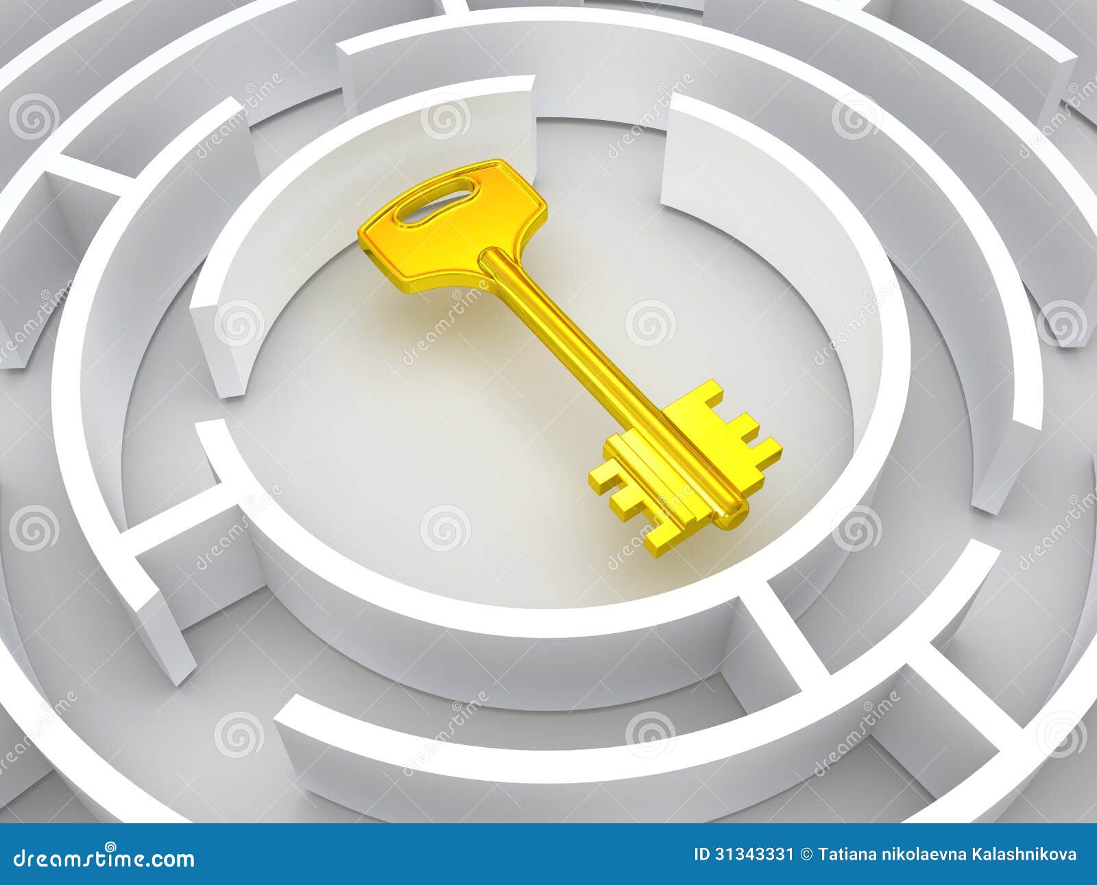 Llave al laberinto stock de ilustración. Ilustración de concepto - 31343331