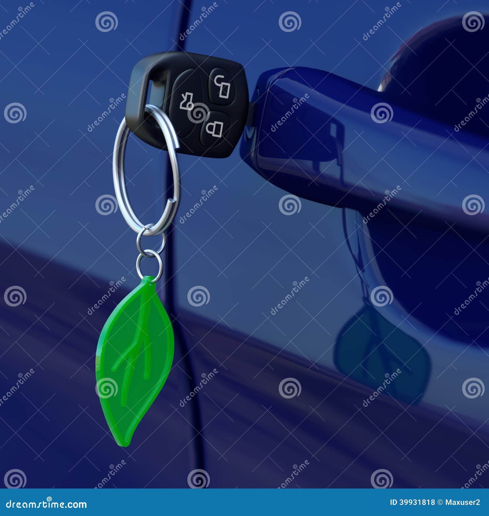 Llave verde del coche stock de ilustración. Ilustración de puerta ...