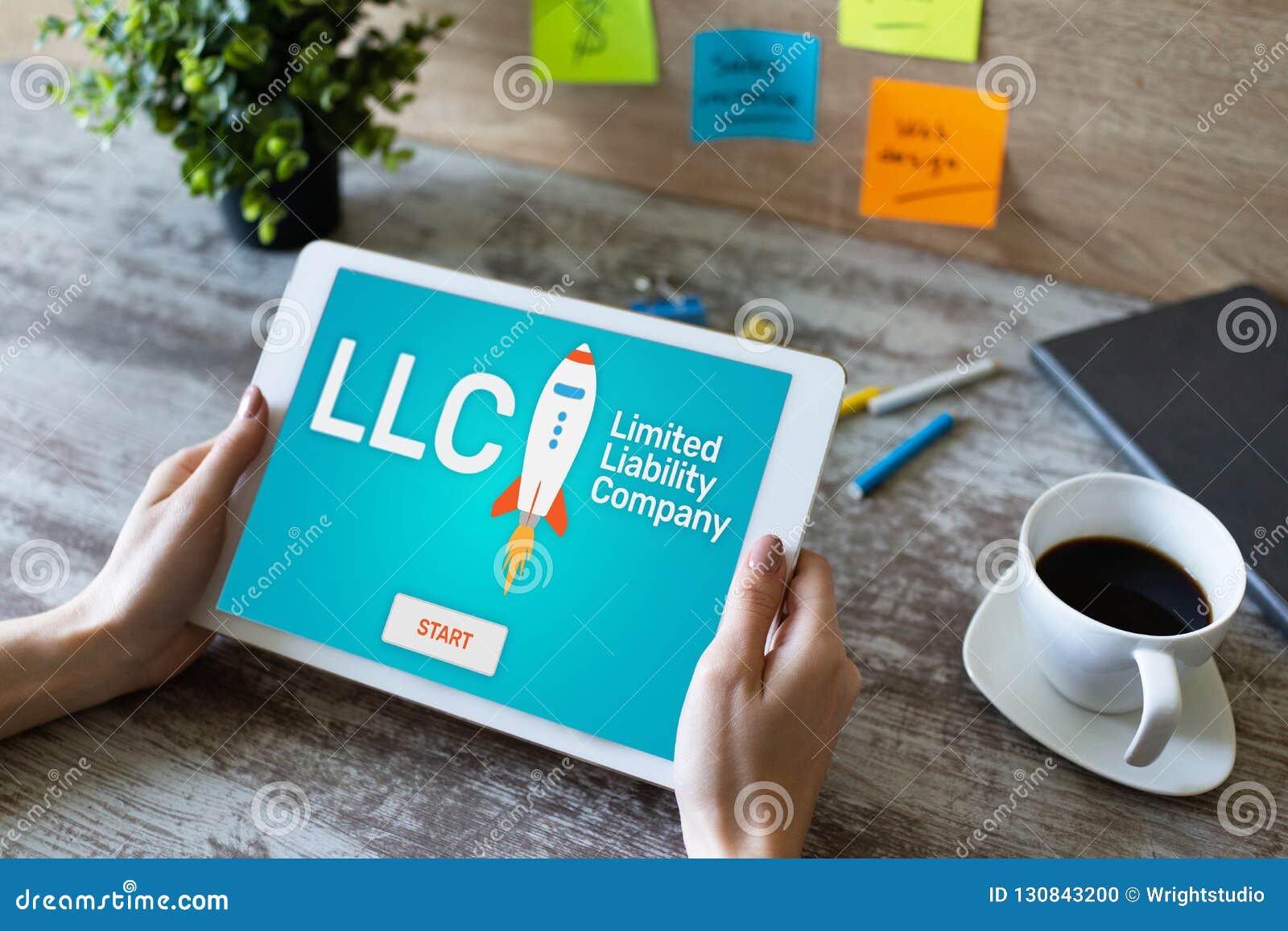 LLC Limited Liability Company. Business Strategy and Technology Concept ...
