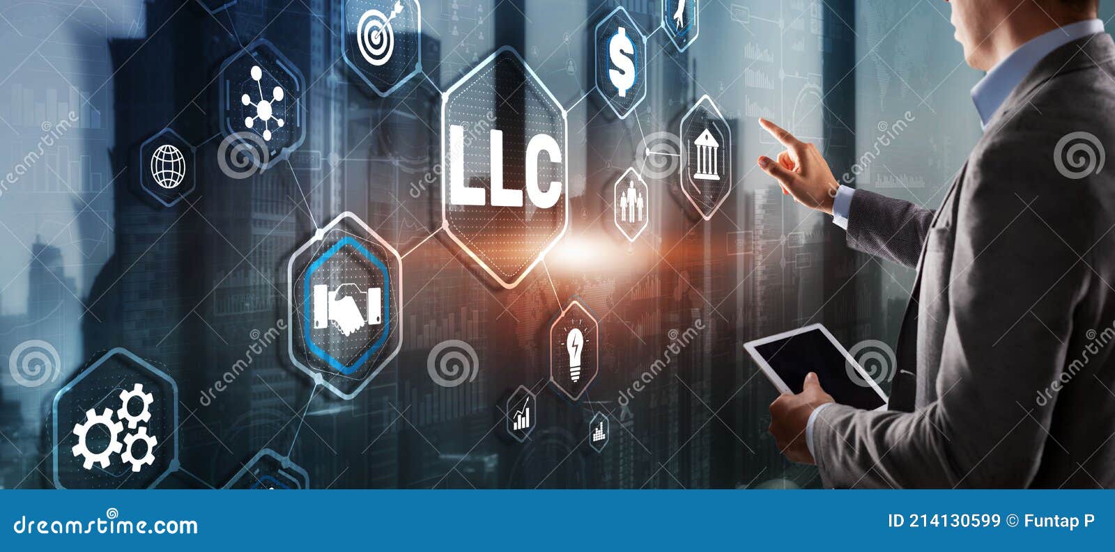 LLC. Limited Liability Company Stock Image - Image of company, modern ...