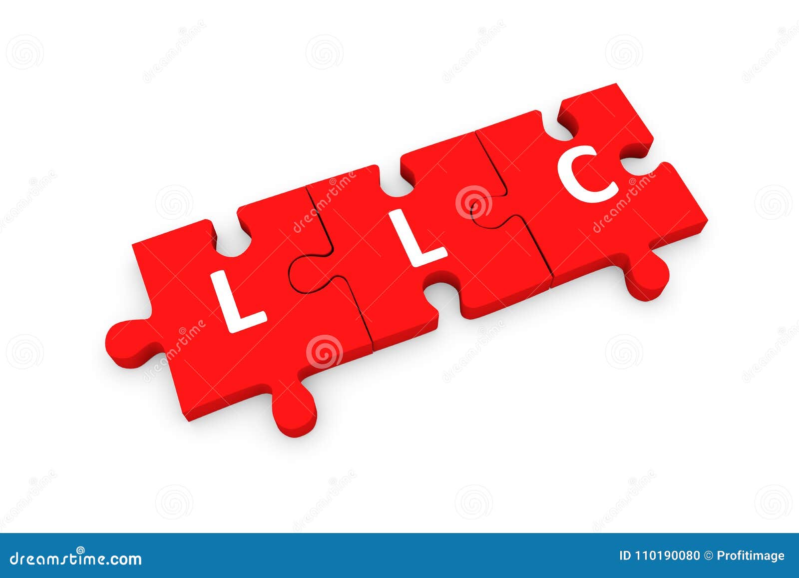 LLC puzzle conceptual stock illustration. Illustration of partnership ...