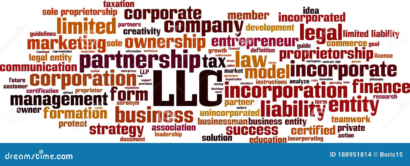 LLC word cloud stock vector. Illustration of private - 188951814