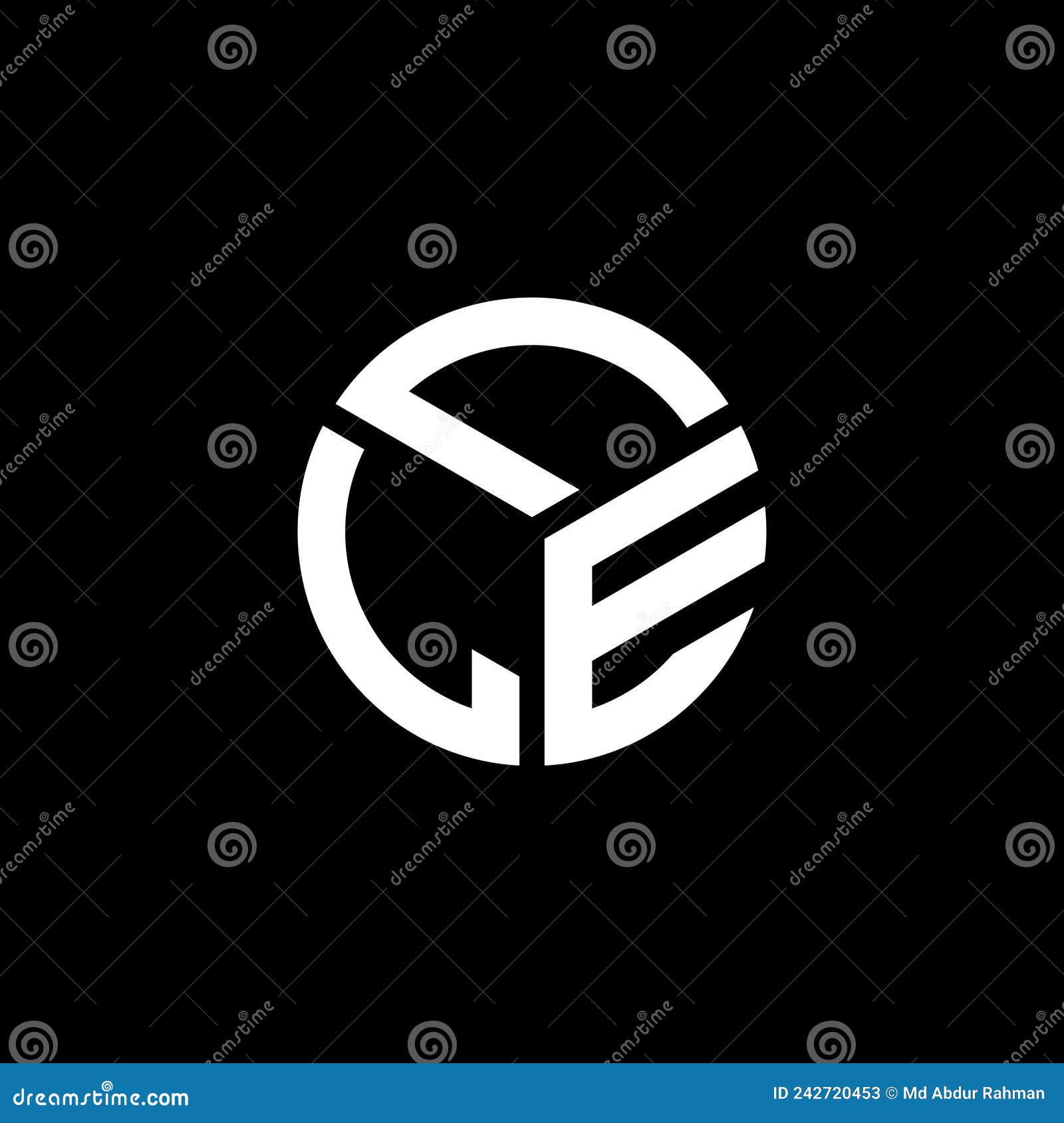 LLE Letter Logo Design on Black Background. LLE Creative Initials ...