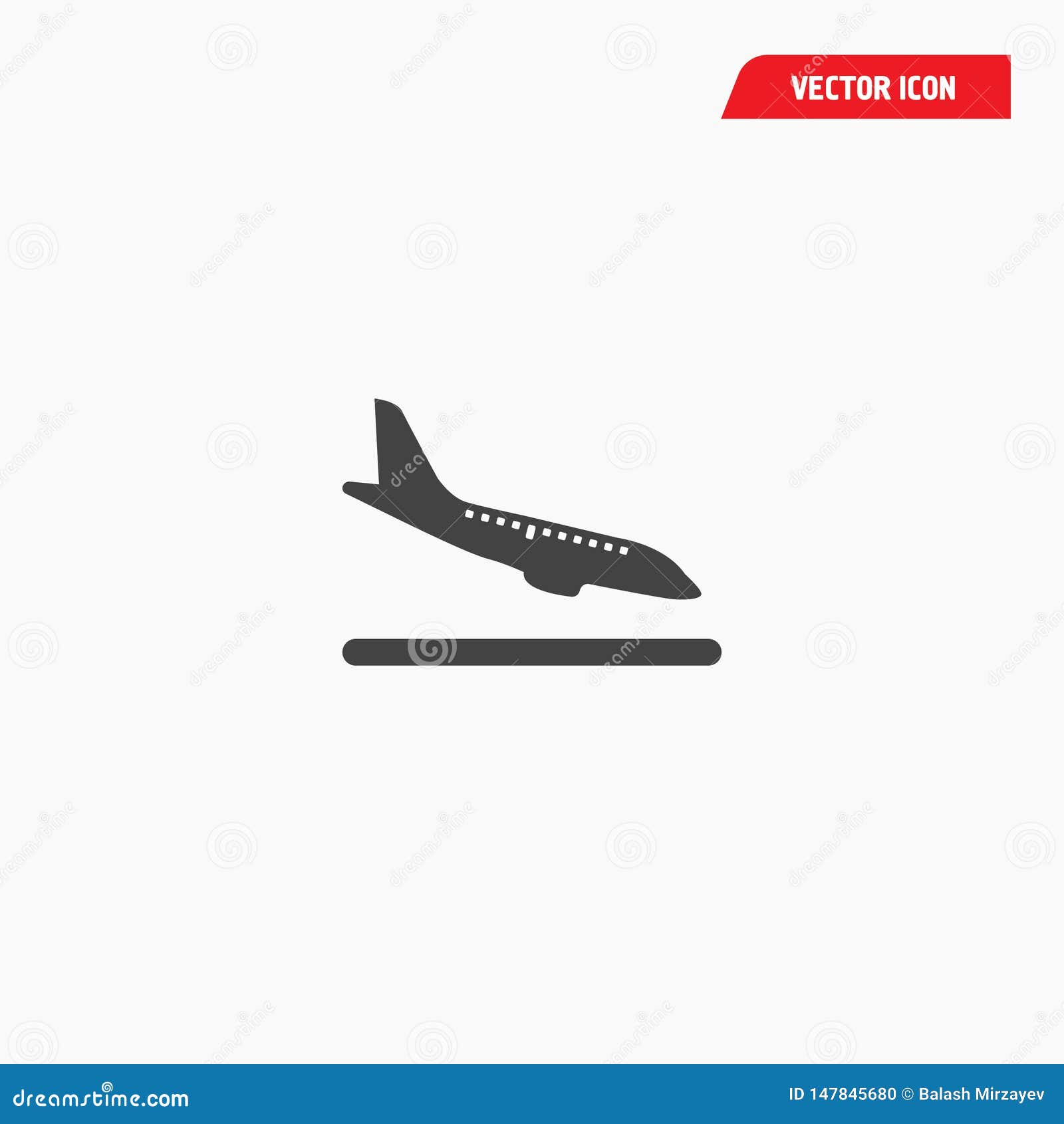 Llegadas Del Aeropuerto Que Aterrizan El Icono Ilustración del Vector ...
