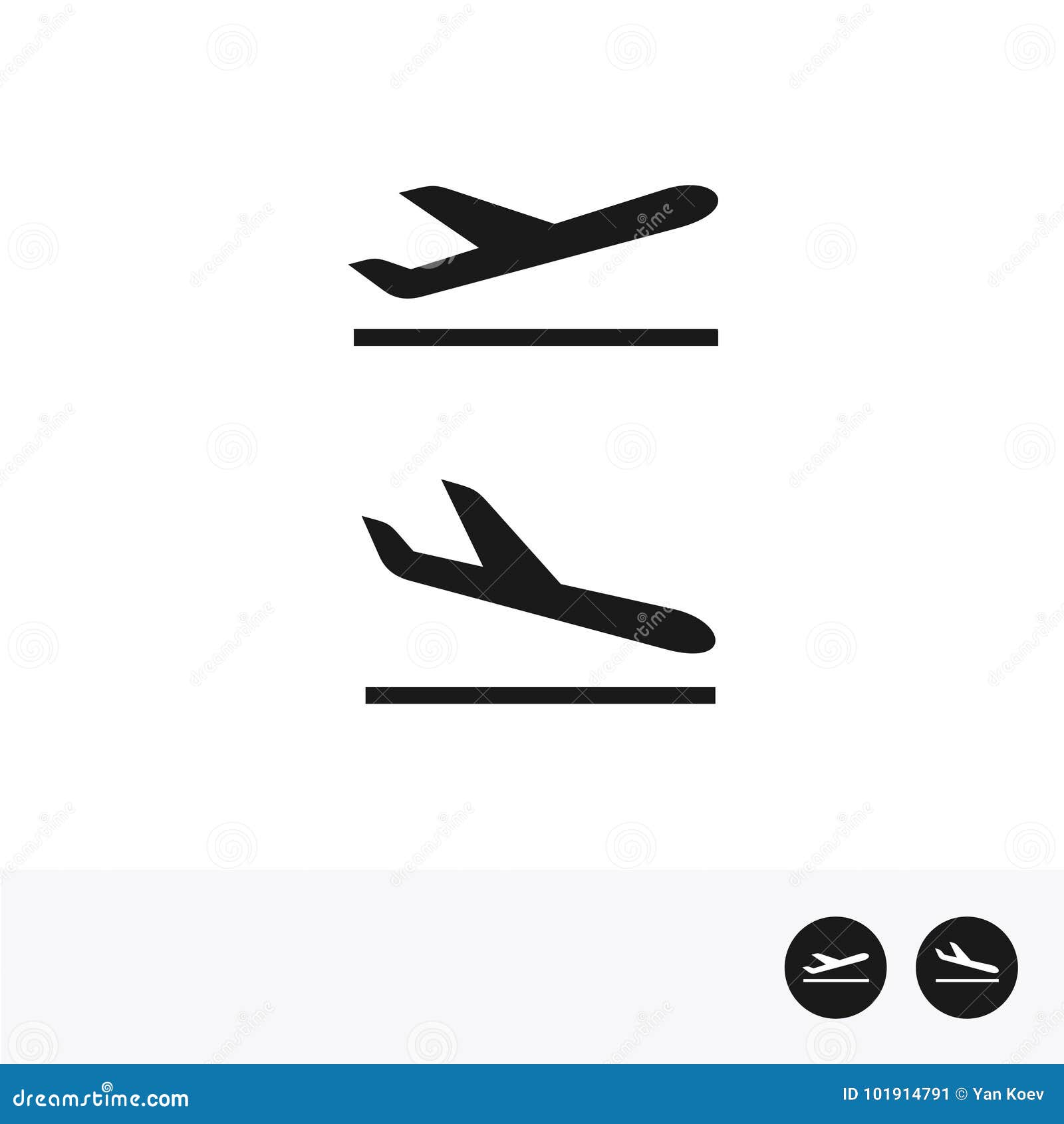 Llegadas E Iconos Planos De La Salida Ilustración del Vector - Ilustración de salidas, salida ...