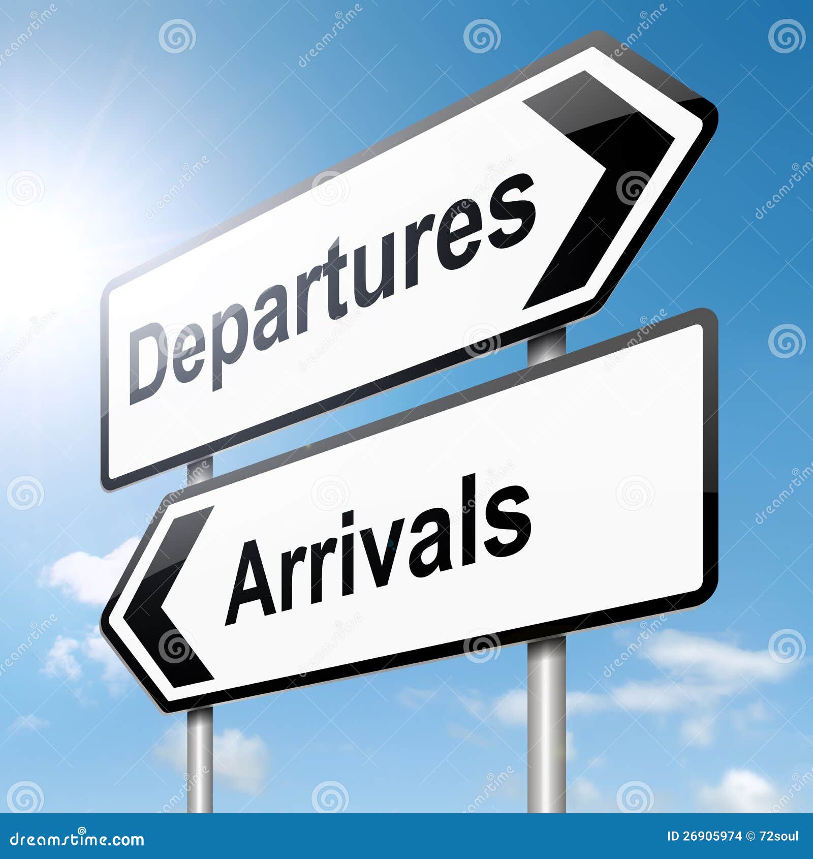 Llegadas y salidas. stock de ilustración. Ilustración de paso - 26905974