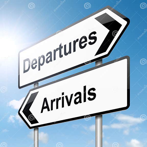 Llegadas y salidas. stock de ilustración. Ilustración de paso - 26905974