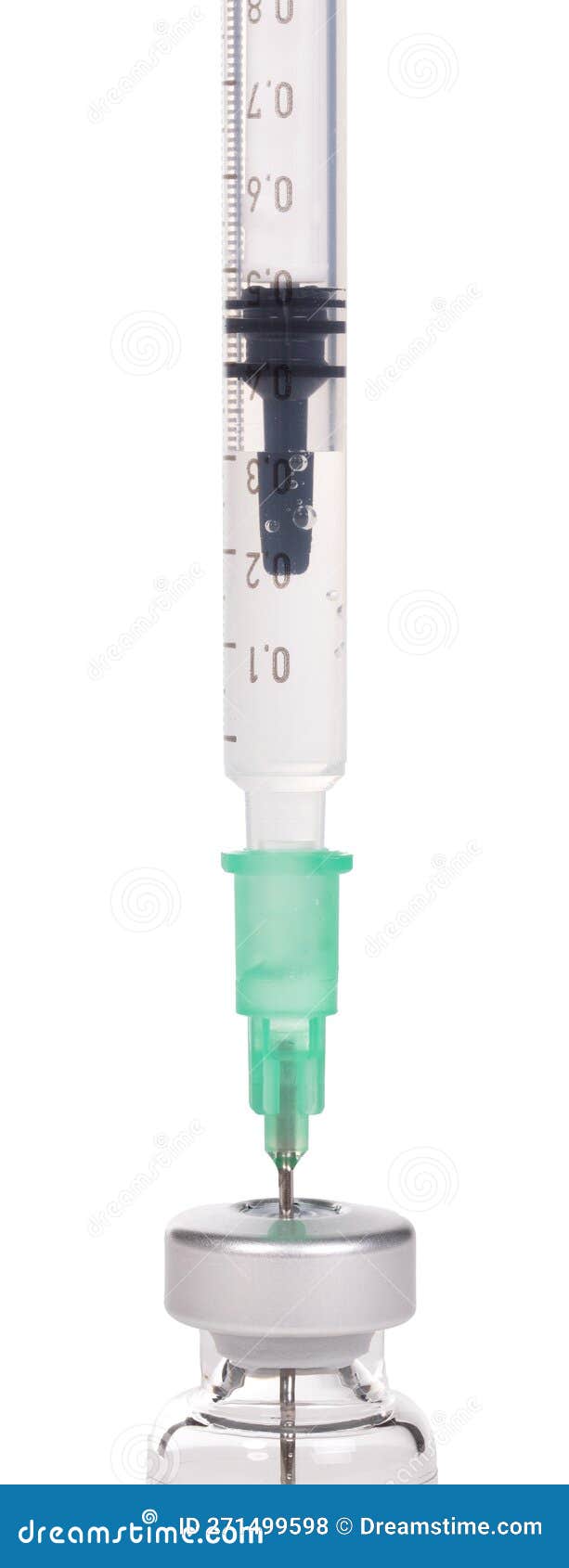 Llenar La Vacuna Con La Jeringa Antes De Inyectar Foto de archivo ...