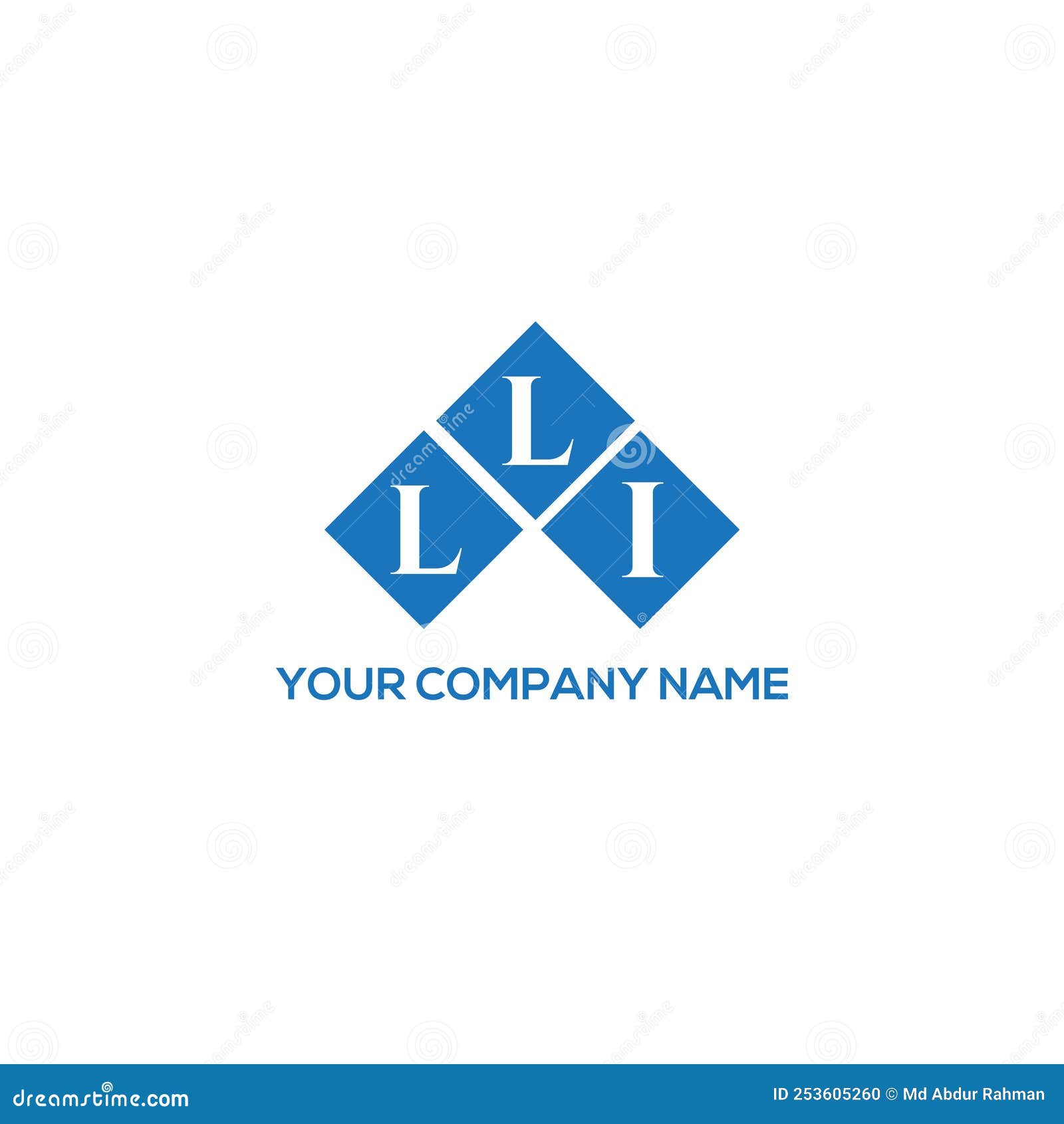 LLI Letter Logo Design on WHITE Background. LLI Creative Initials ...