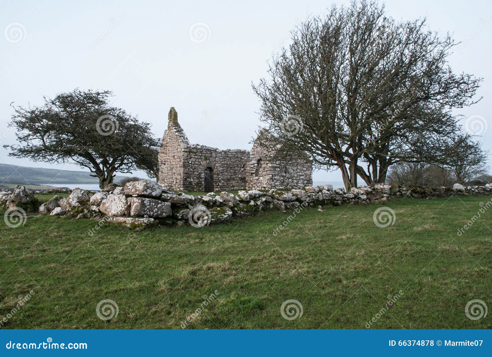 Lligwy Chapel of Ease, Angles Stock Photo - Image of anglesey, chapel ...