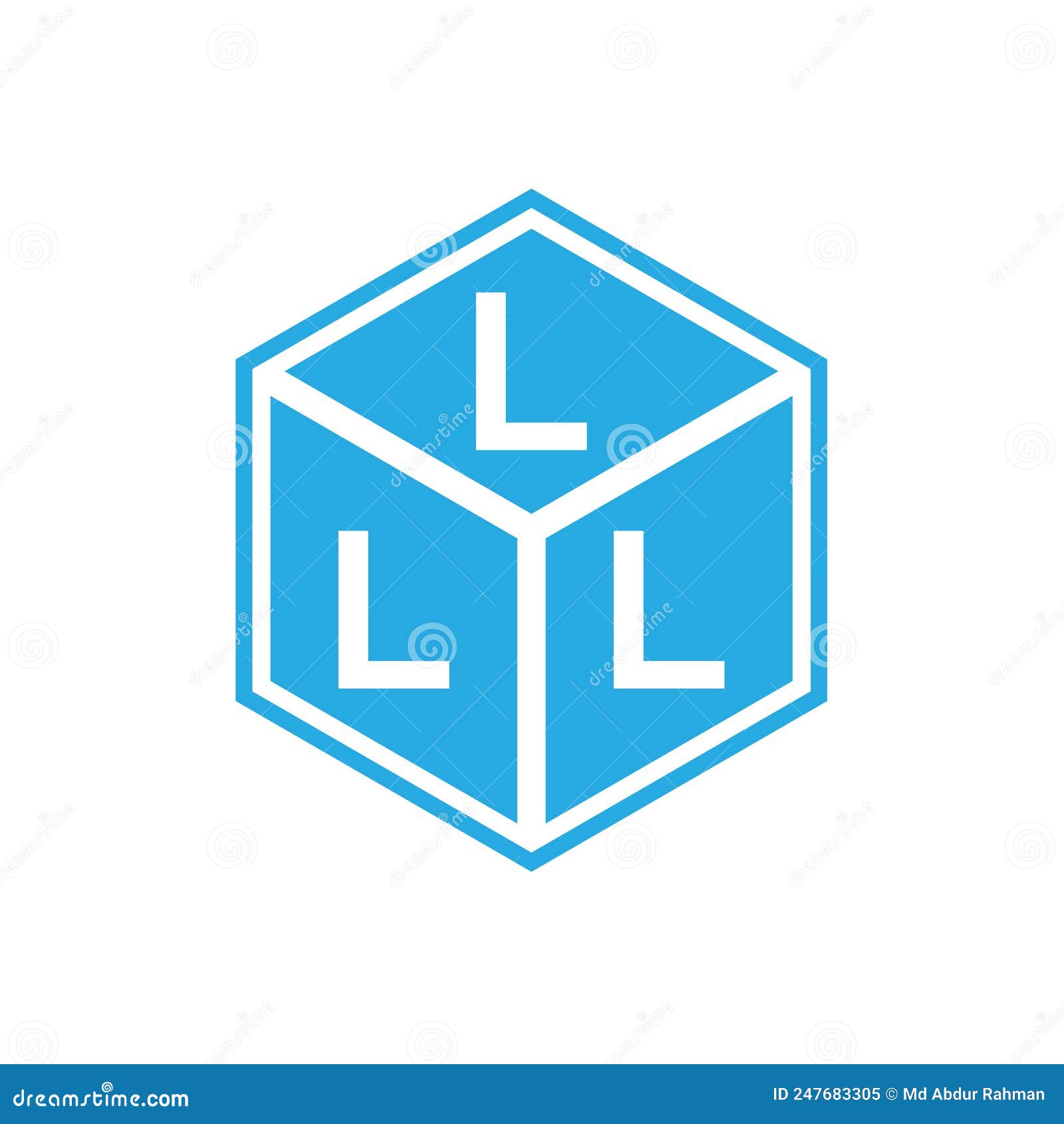 LLL Letter Logo Design on Black Background. LLL Creative Initials ...