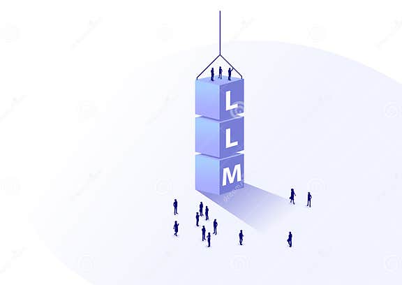 Large Language Model LLM Development Concept. Stock Illustration ...